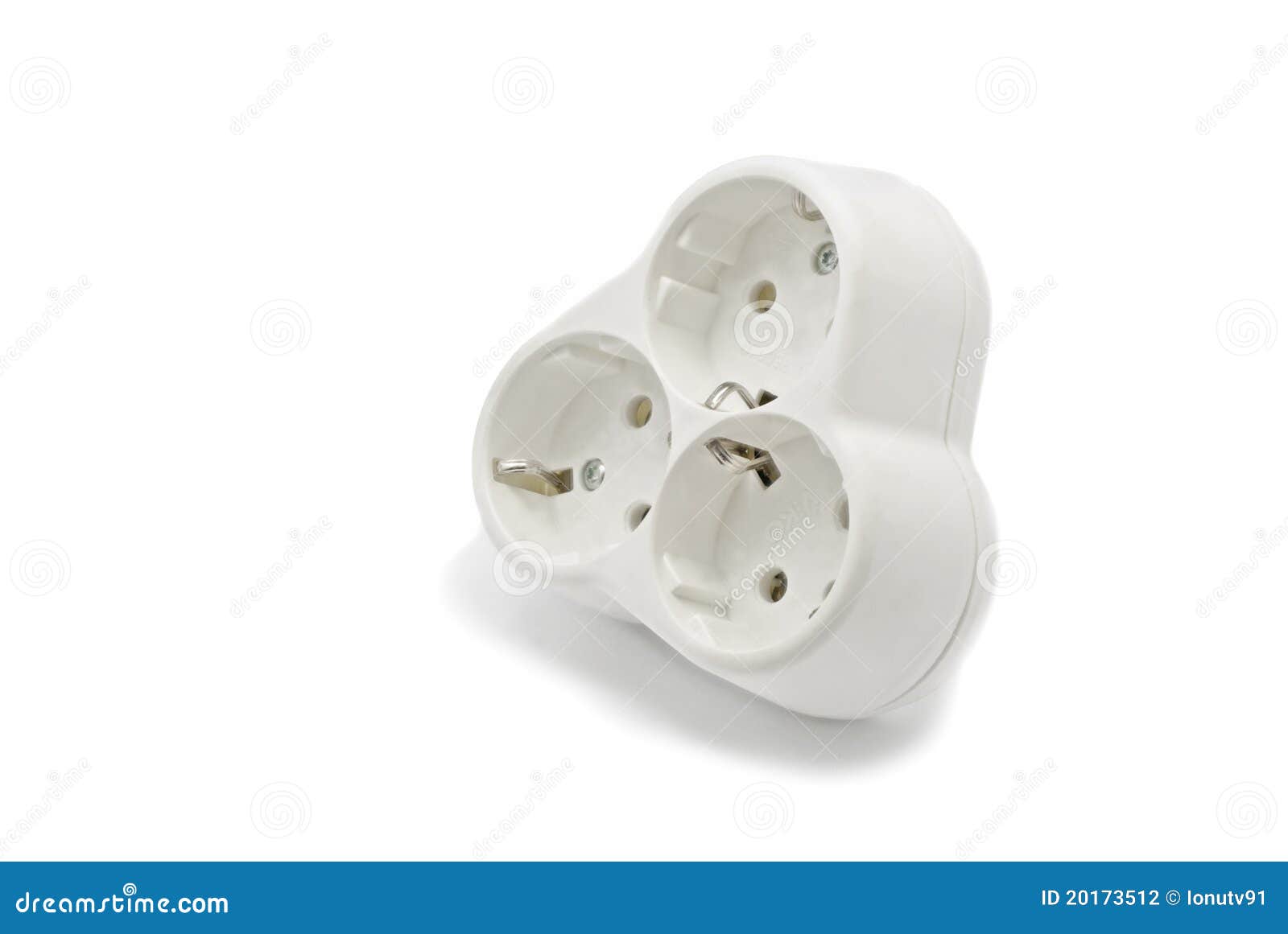 Triple Socket stock photo. Image of plug, isolated, plastic - 20173512