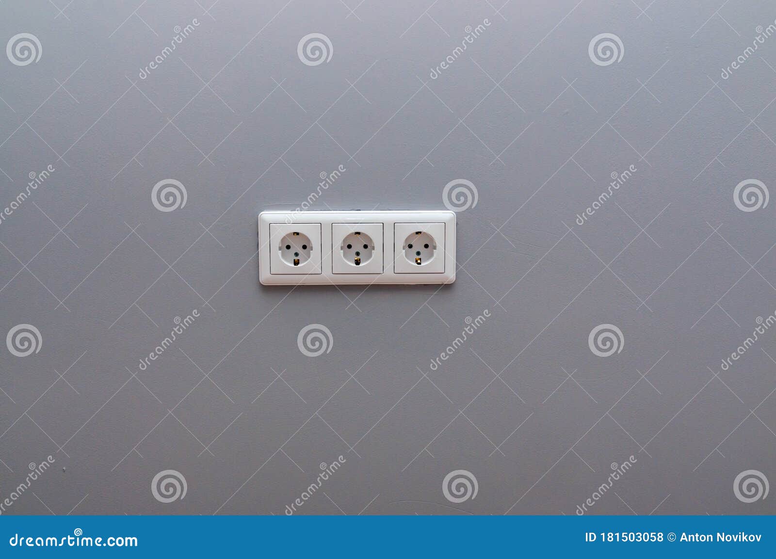 Triple Socket White European Power Adapter With Different Wires At Home ...