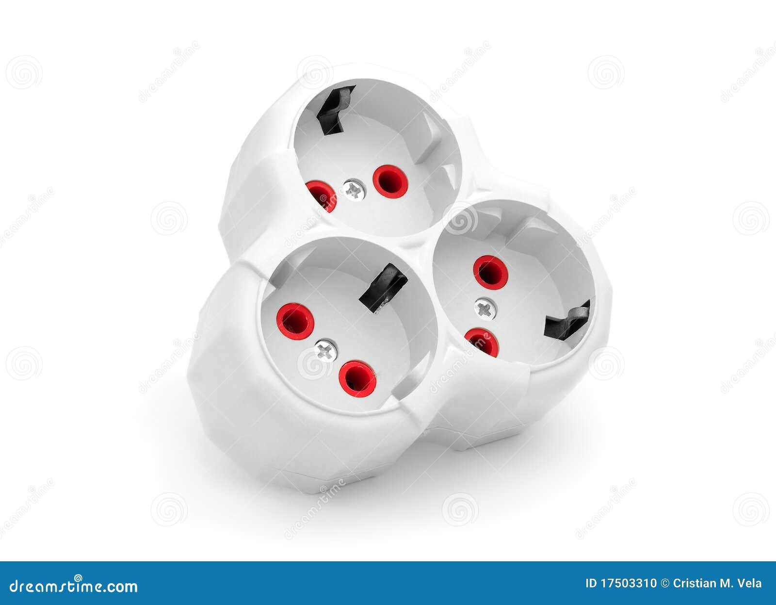 Triple socket outlet stock photo. Image of hardware, electricity - 17503310