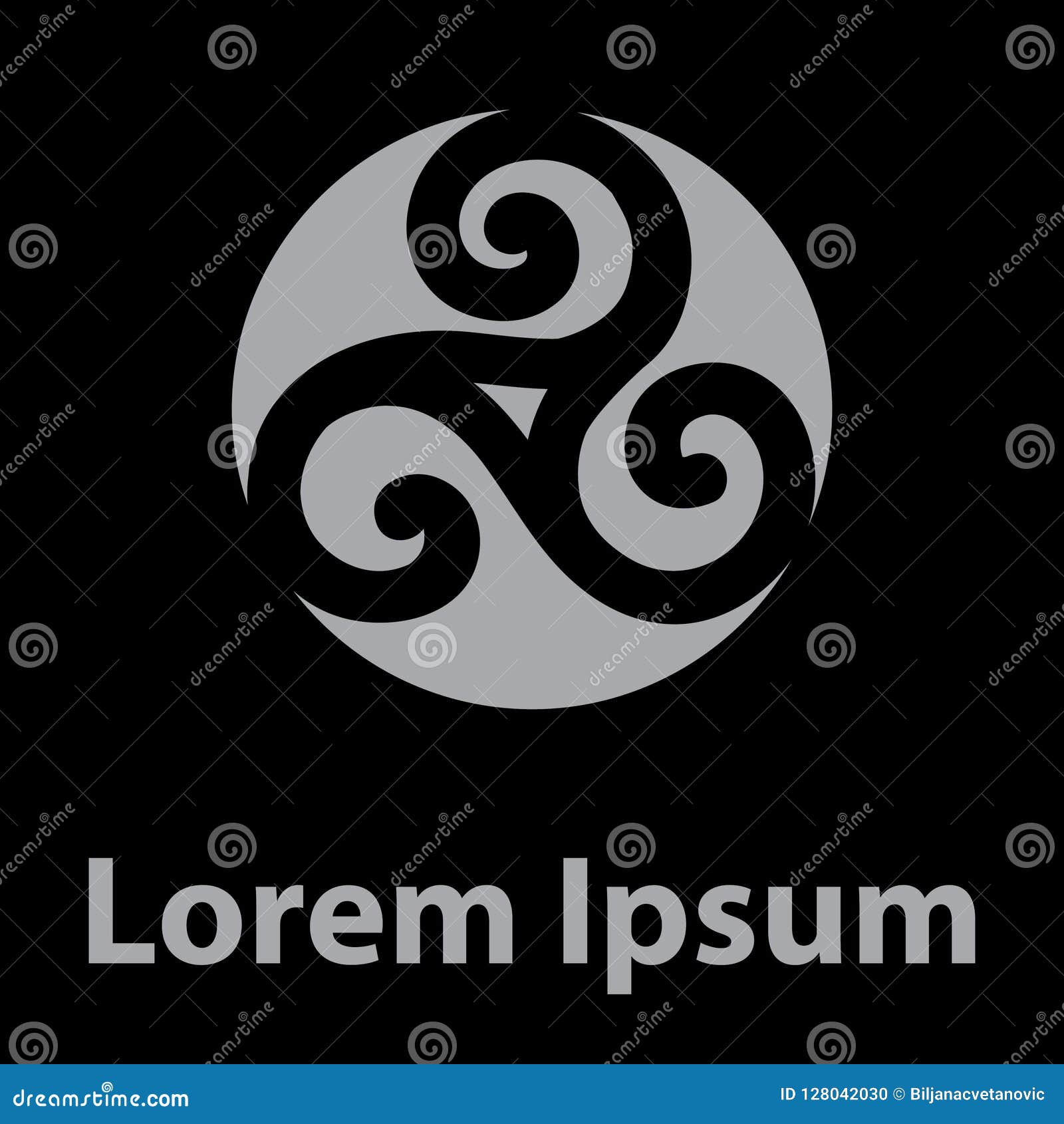 Triple Spiral stock vector. Illustration of icon, sign - 128042030