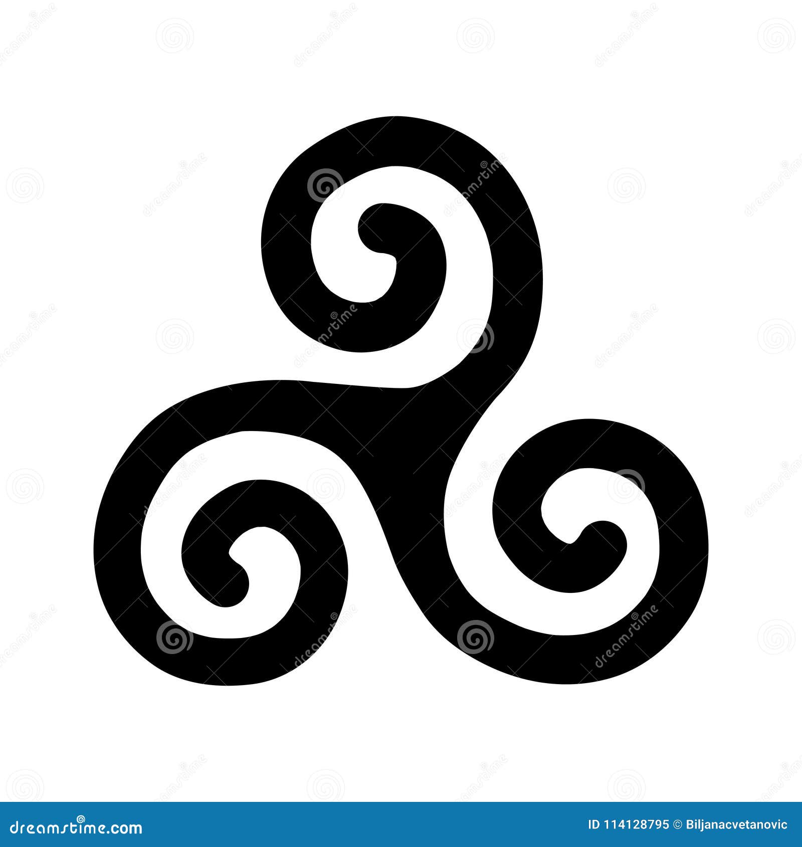Triple Spiral stock vector. Illustration of ancient - 114128795