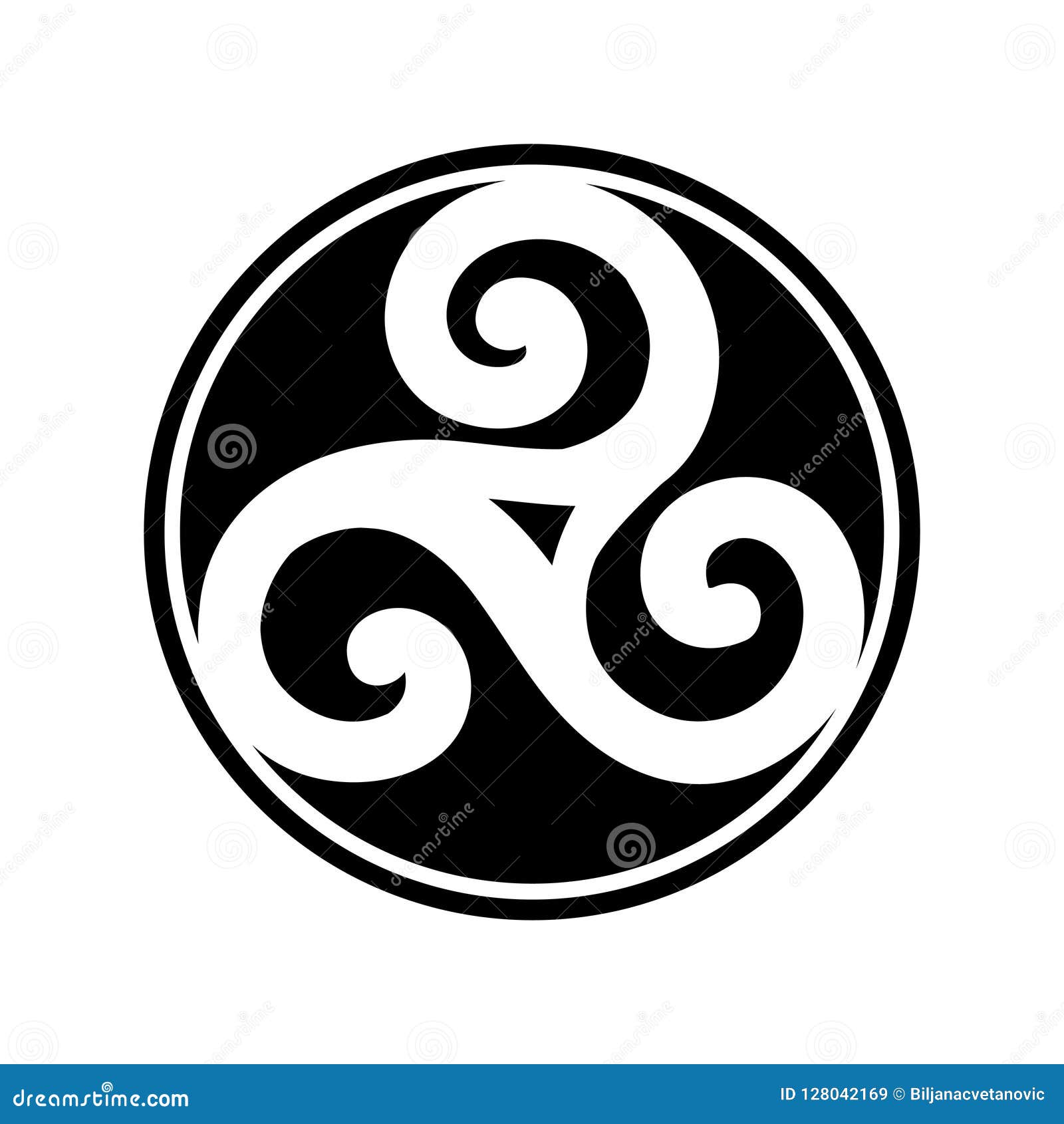 Triple Spiral stock vector. Illustration of emblem, element - 128042169