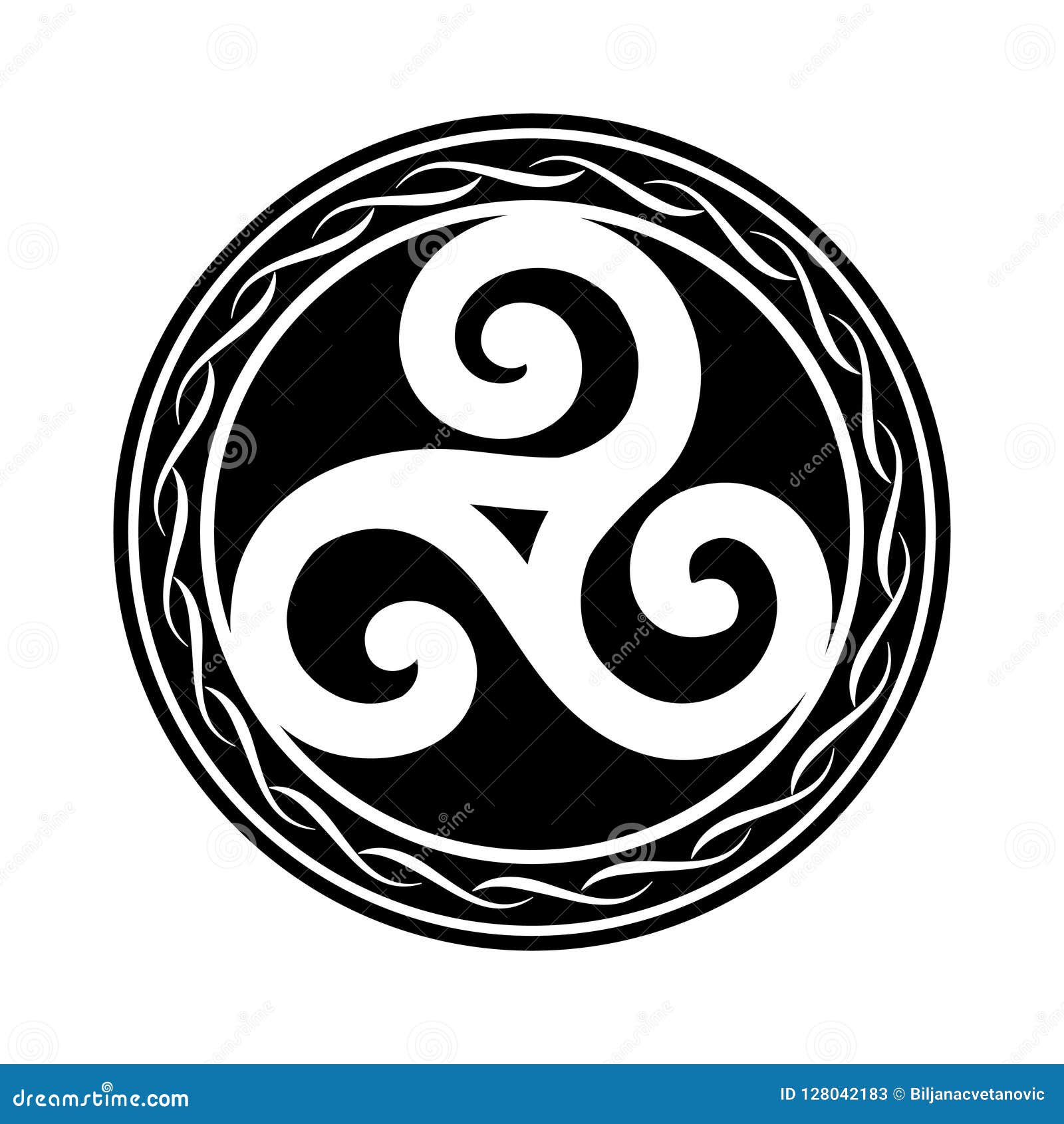 Triple Spiral stock vector. Illustration of graphic - 128042183