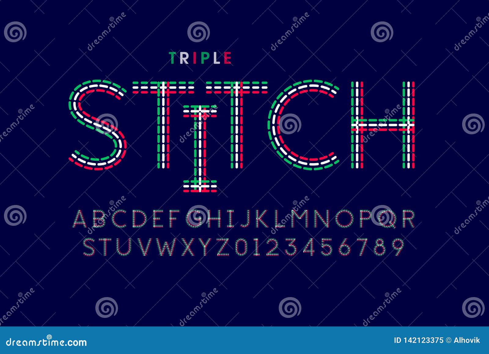 Stitch Font Vector Illustration | CartoonDealer.com #149060208
