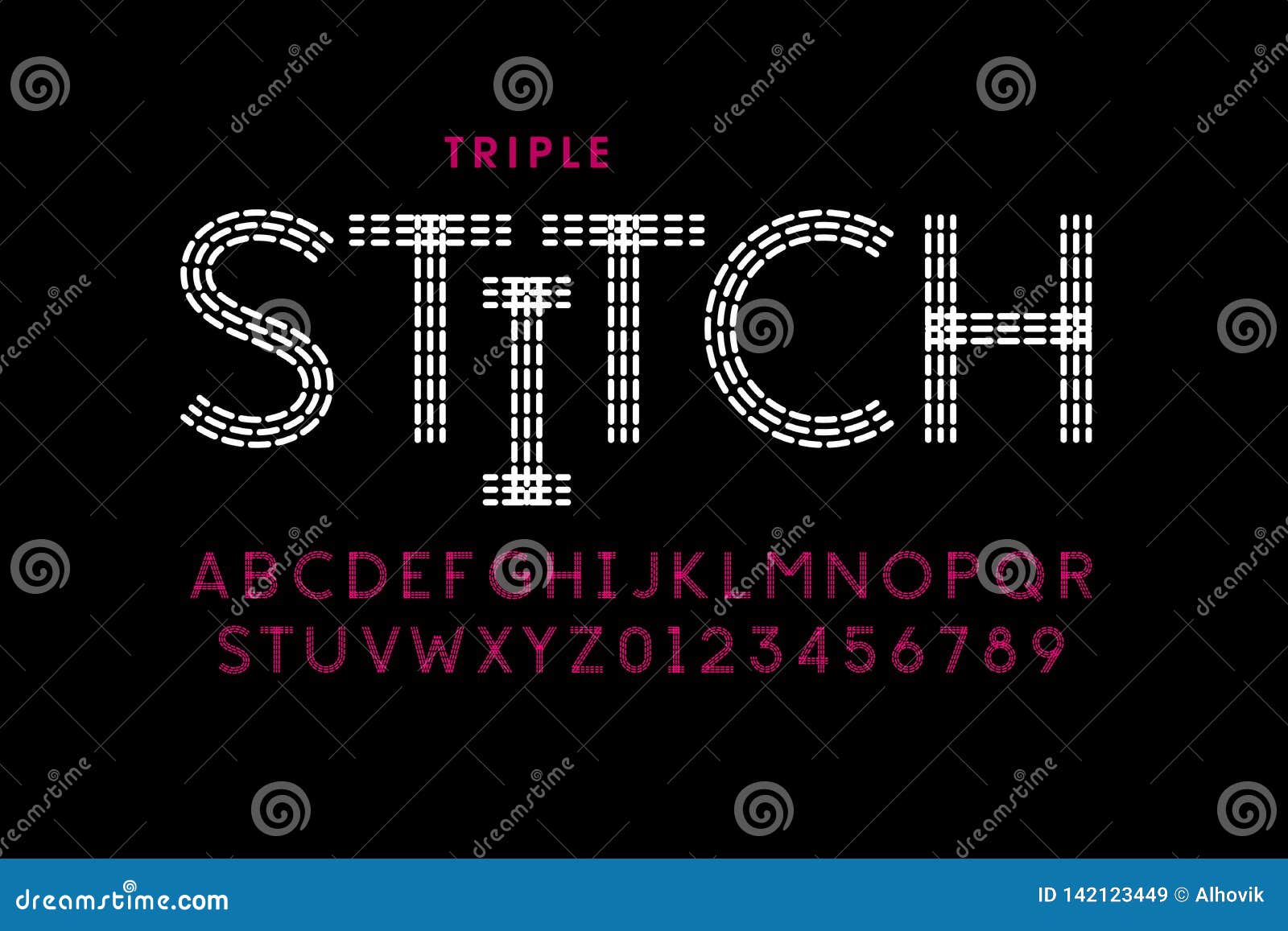 Stitch Font Vector Illustration | CartoonDealer.com #149060208