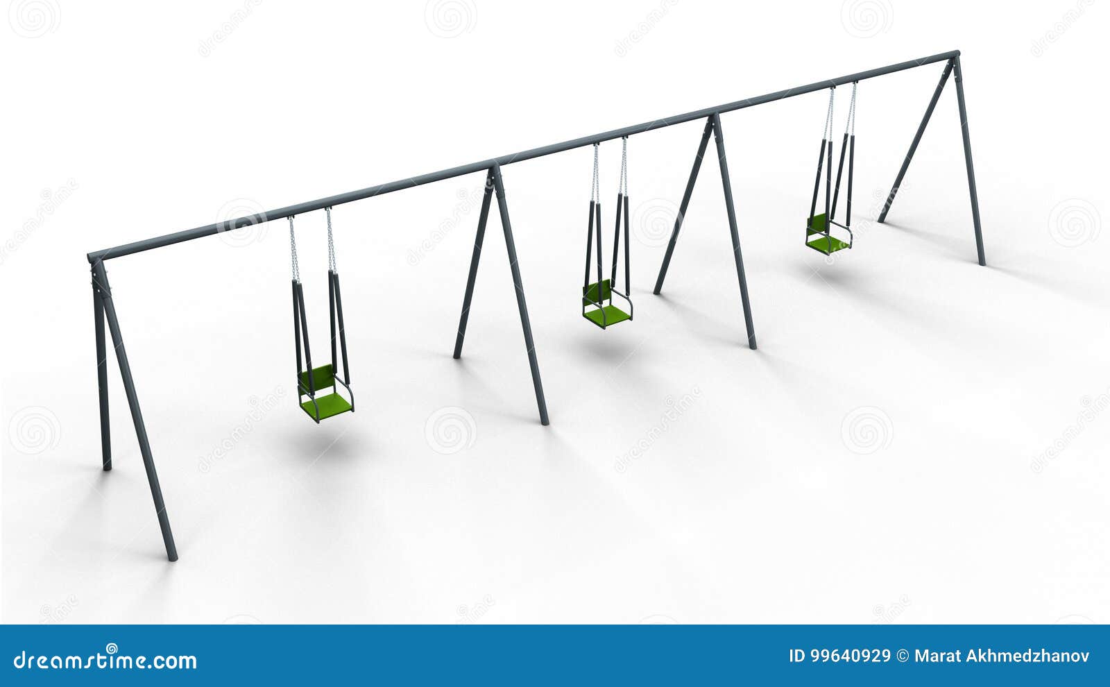 Triple Swing 3d Illustration Render Stock Illustration - Illustration ...