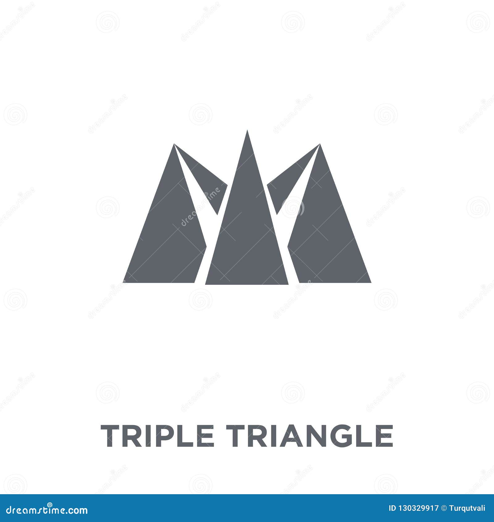 Triple Triangle Transparent Icon. Triple Triangle Symbol Design Vector ...