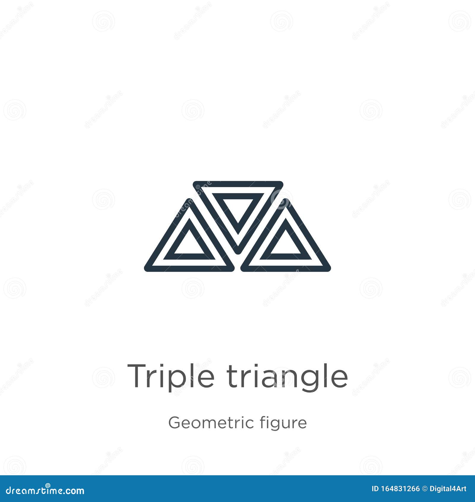 Triple Triangle Transparent Icon. Triple Triangle Symbol Design Vector ...