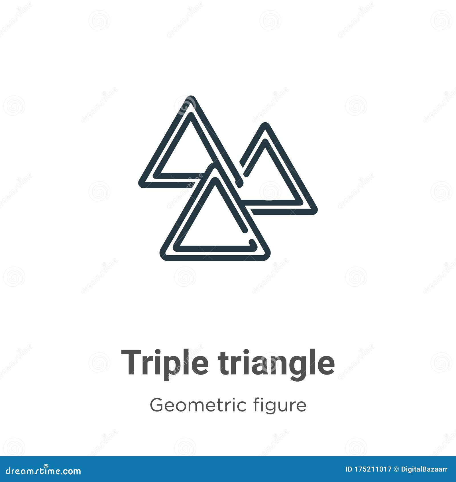 Triple Triangle Transparent Icon. Triple Triangle Symbol Design Vector ...