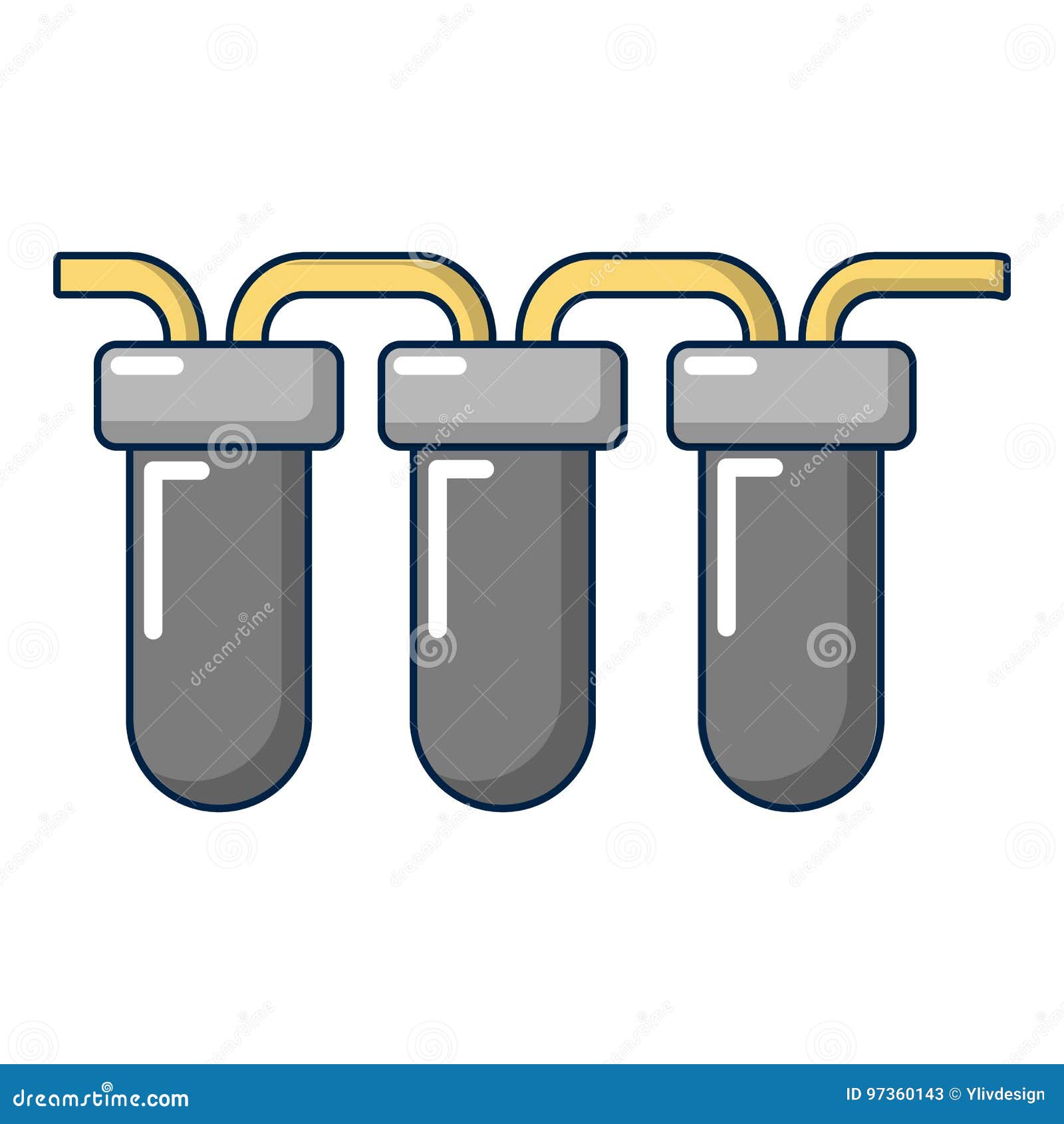 Triple Water Filter Icon, Cartoon Style Stock Vector - Illustration of ...
