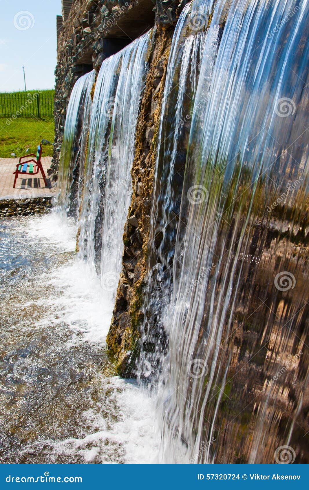 Triple waterfall stock photo. Image of park, travel, pretty - 57320724