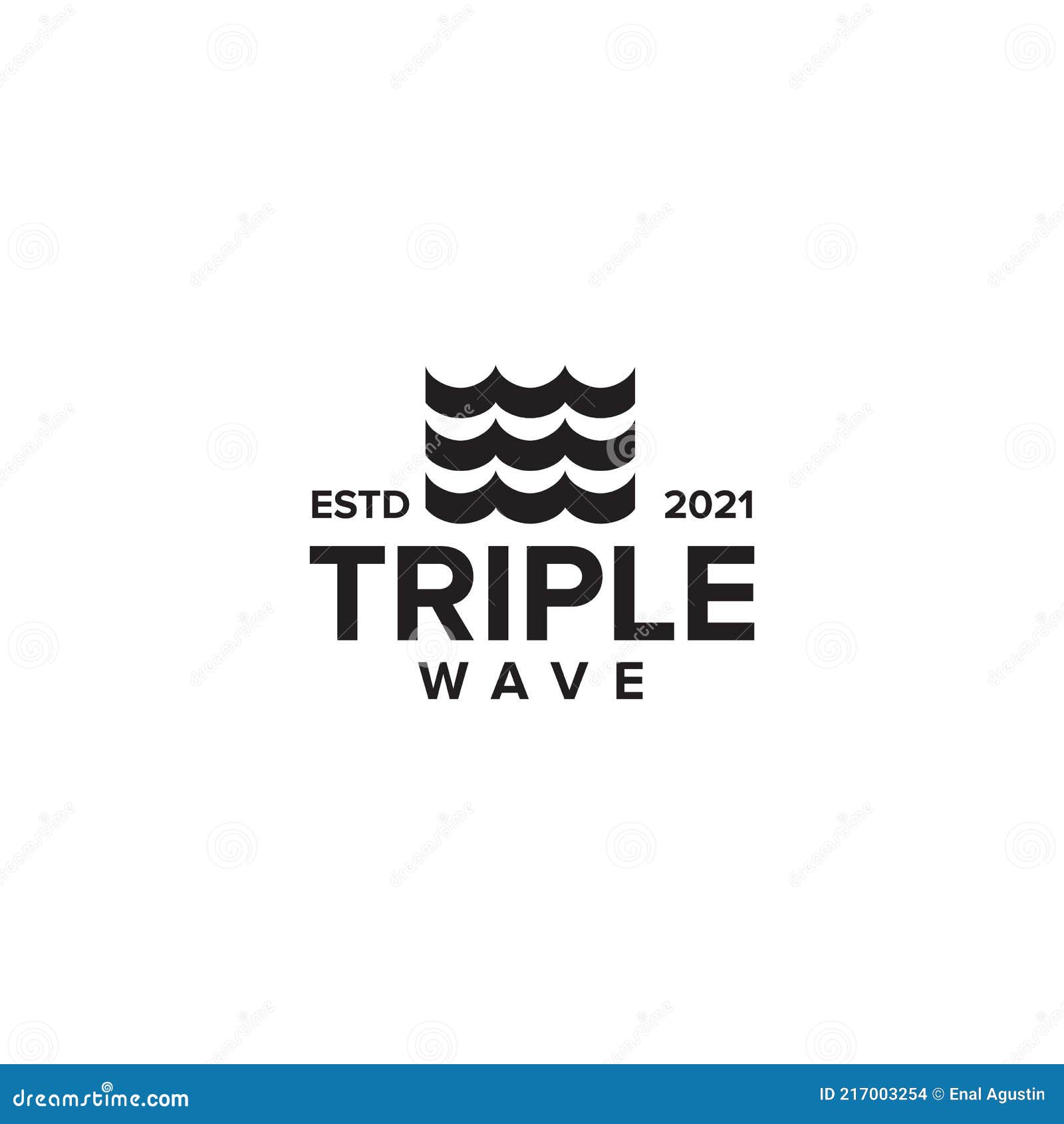 Triple Wave Logo Design Template Stock Vector - Illustration of concept ...