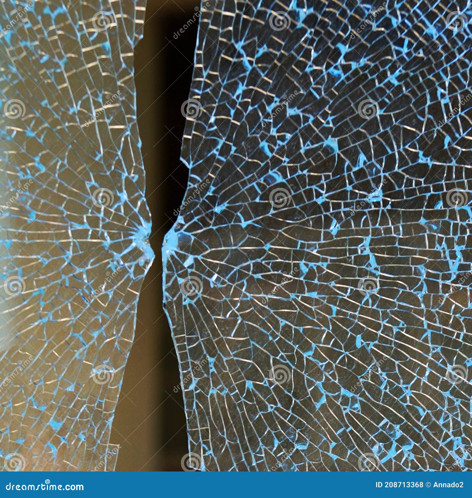 Triplex Glass Broken into Small Pieces Close Up Stock Photo - Image of ...