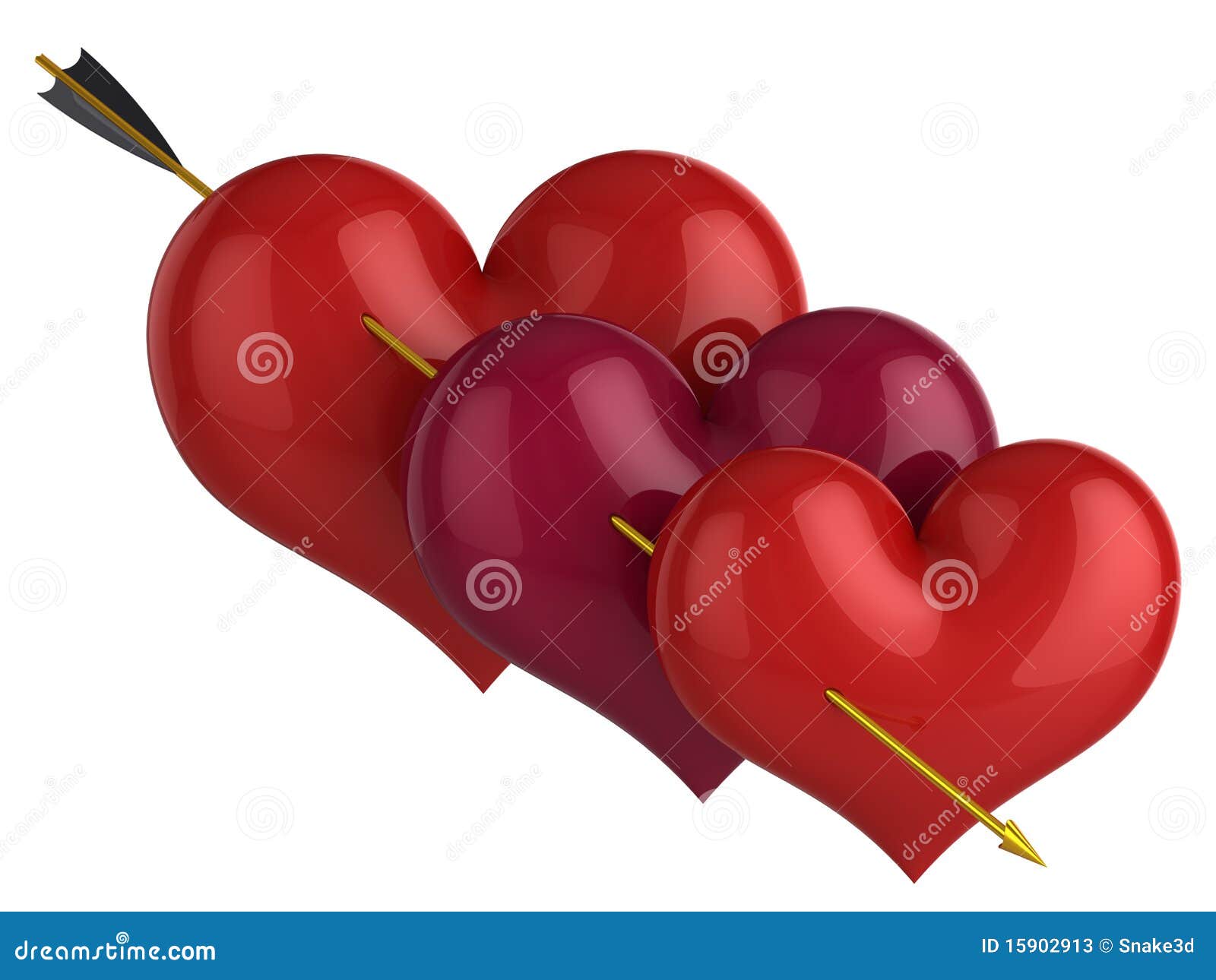 Triplex love (Hi-Res) stock illustration. Illustration of cupid - 15902913