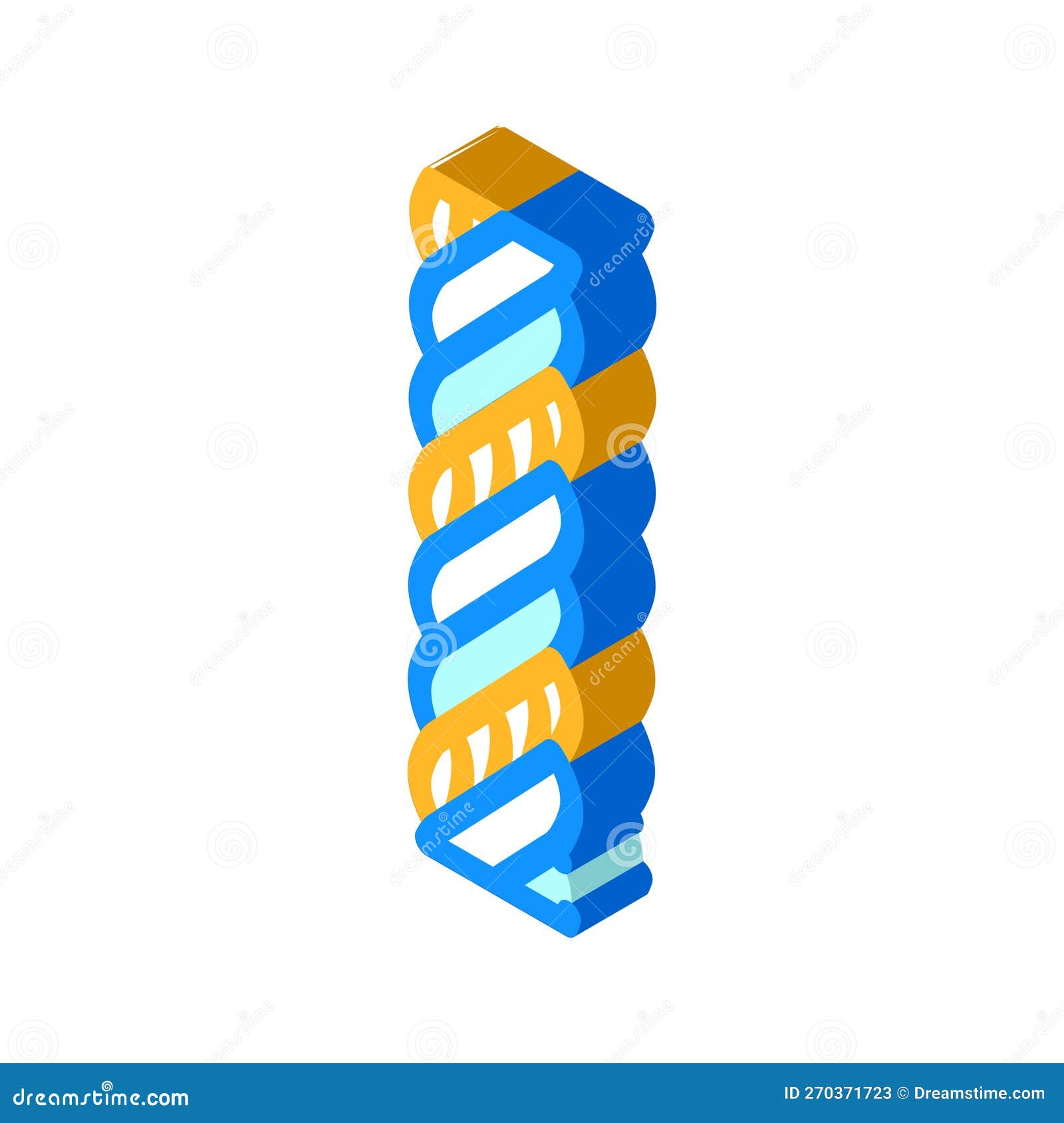 Triplex Wire Cable Isometric Icon Vector Illustration Stock Vector ...