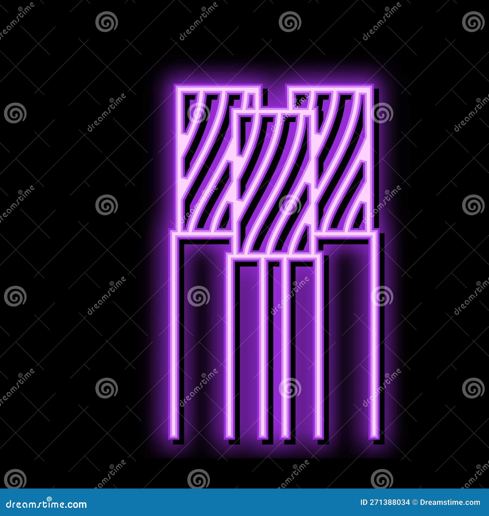 Triplex Wire Cable Neon Glow Icon Illustration Stock Vector ...