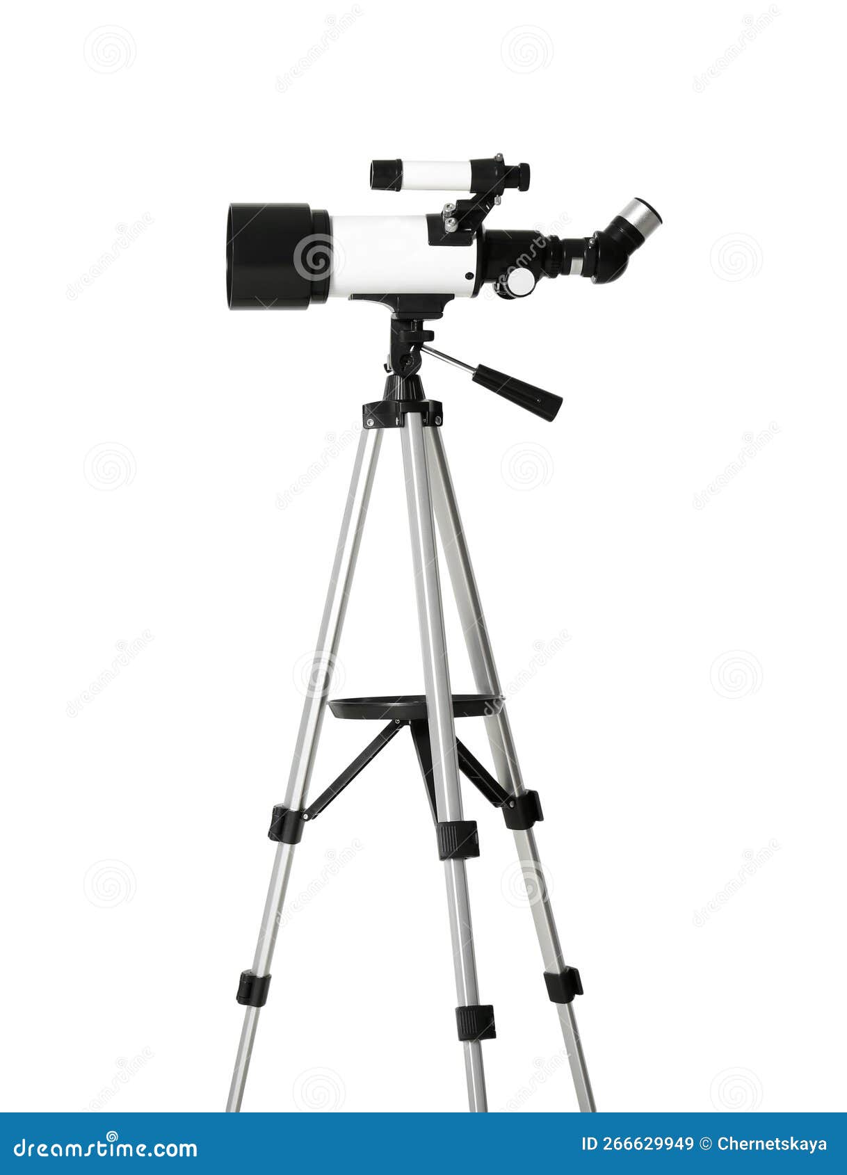 Tripod with Modern Telescope on White Background Stock Image - Image of ...