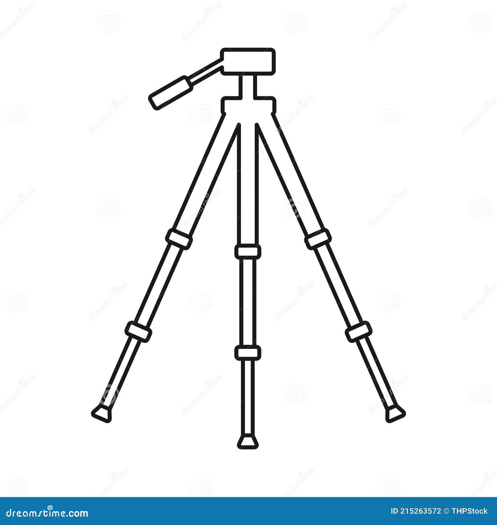 Tripod Vector Icon stock vector. Illustration of element - 215263572