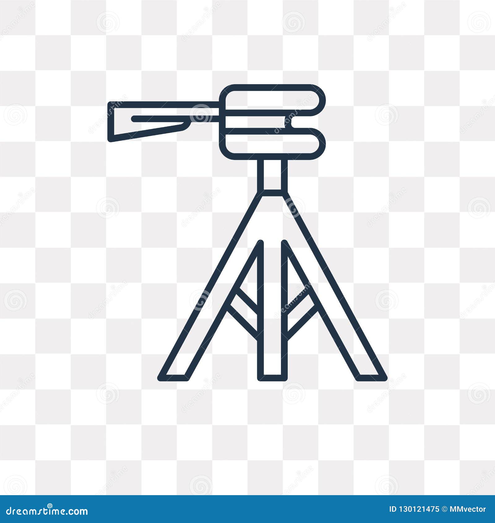 Tripod Vector Icon Isolated on Transparent Background, Linear Tr Stock ...