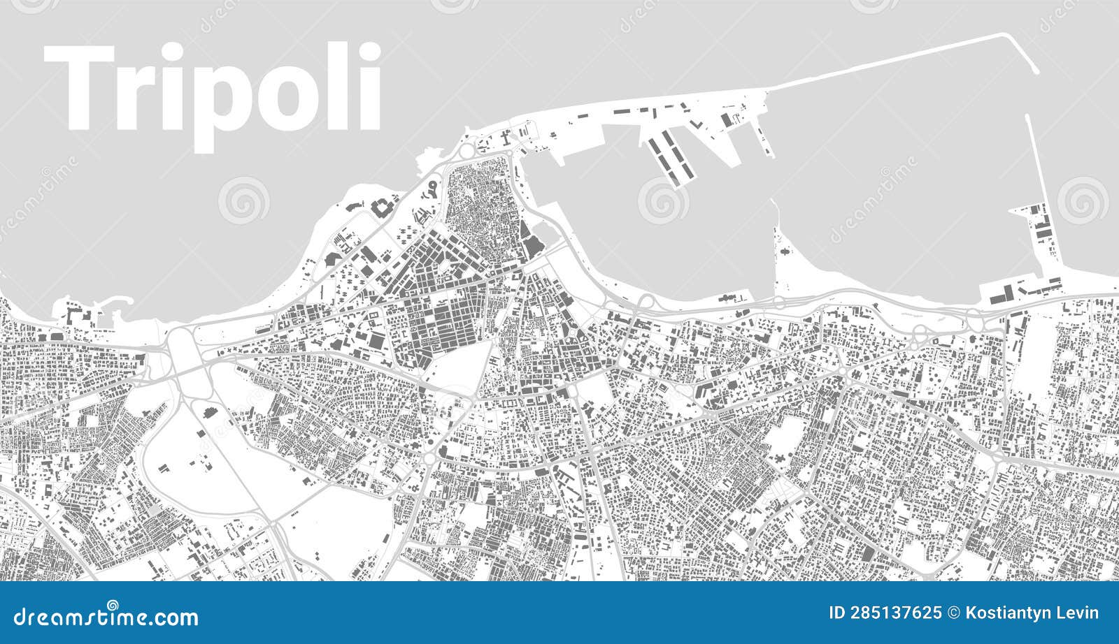 Tripoli city map иллюстрация вектора. иллюстрации насчитывающей ...