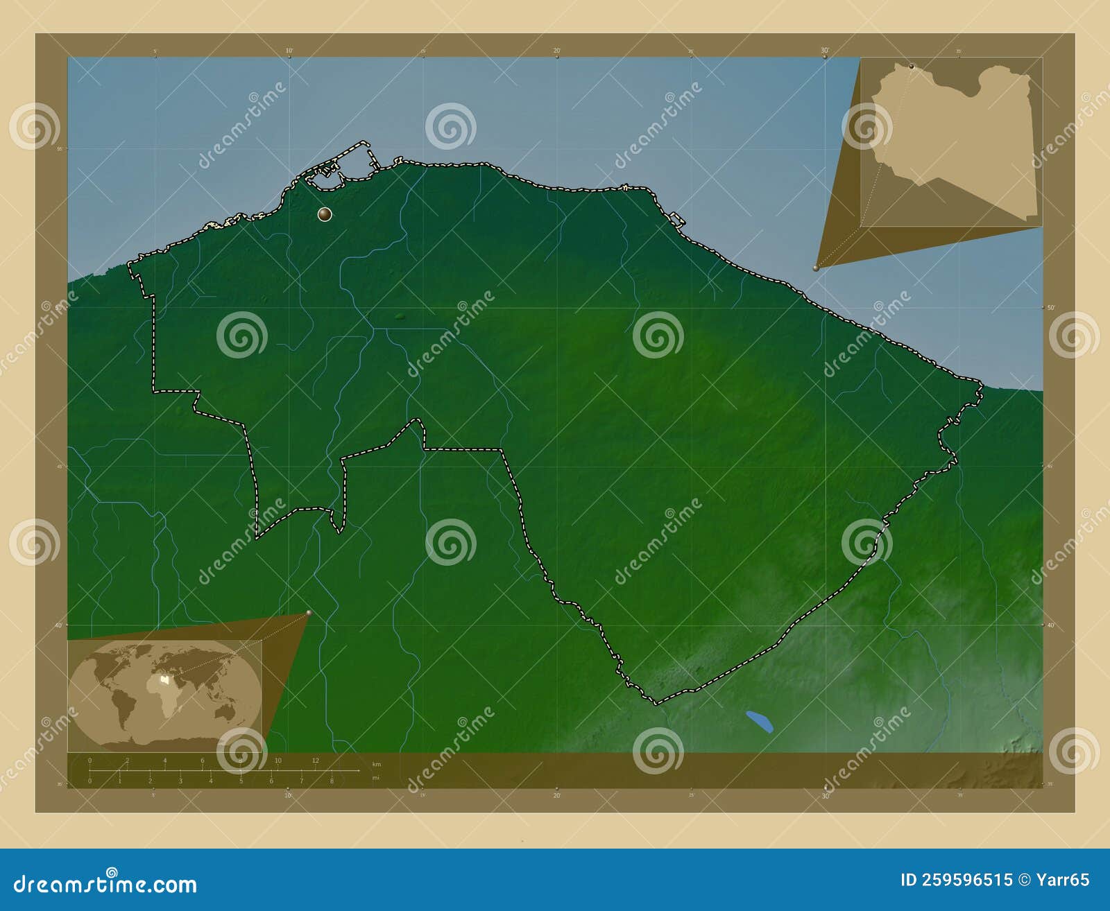 Tripoli, Libya. Physical. Capital Stock Illustration - Illustration of ...