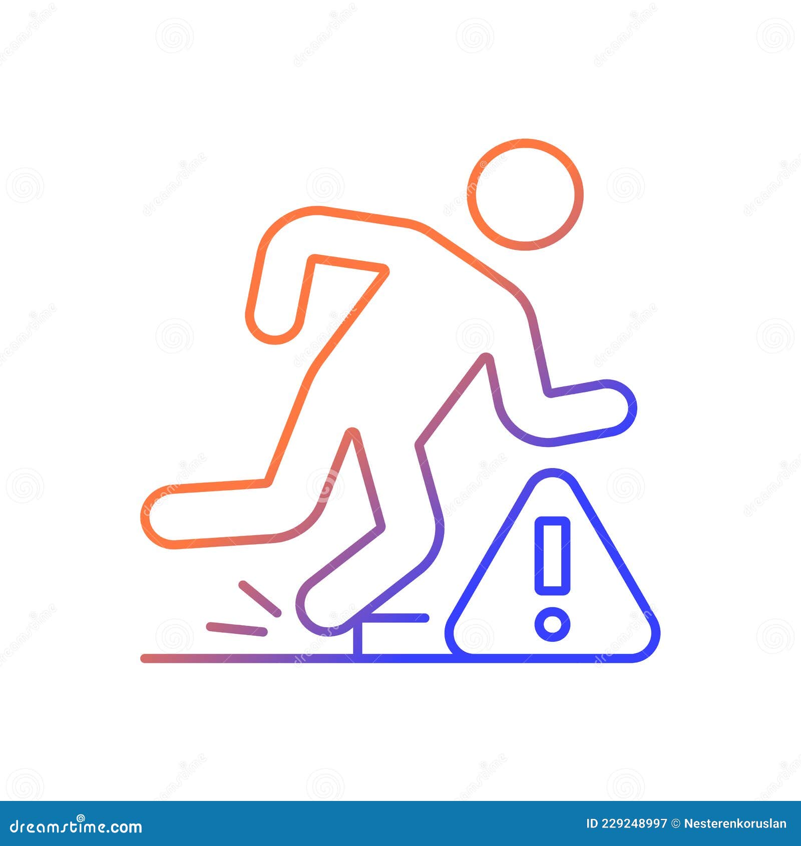 Tripping Man Vector Pictogram | CartoonDealer.com #170663200