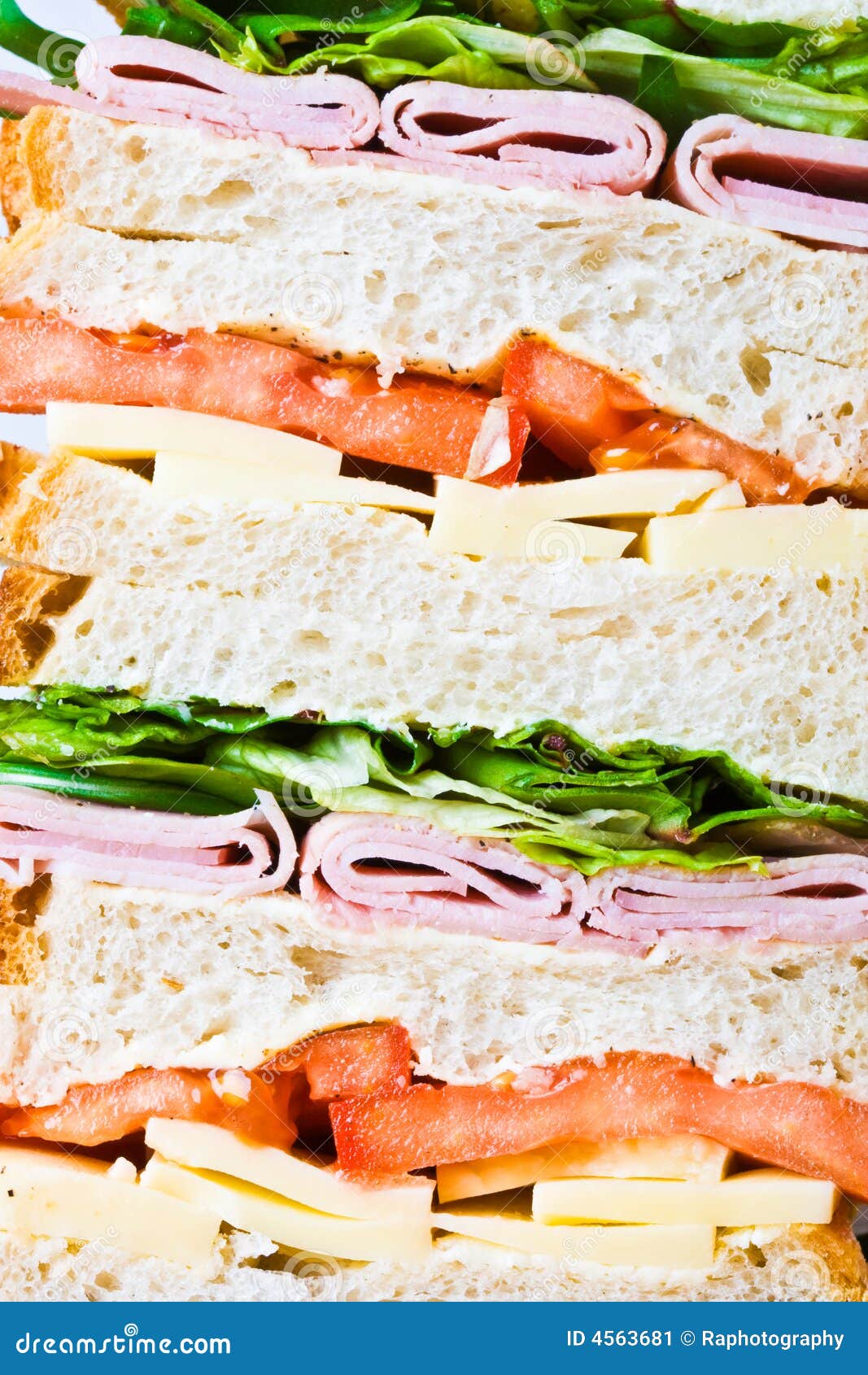 A Tripple Decker Sandwiches Stock Image - Image of chopped, chunky: 4563681