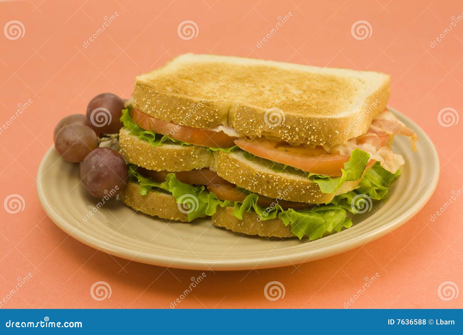 Tripple stack blt stock photo. Image of stack, fresh, sandwich - 7636588