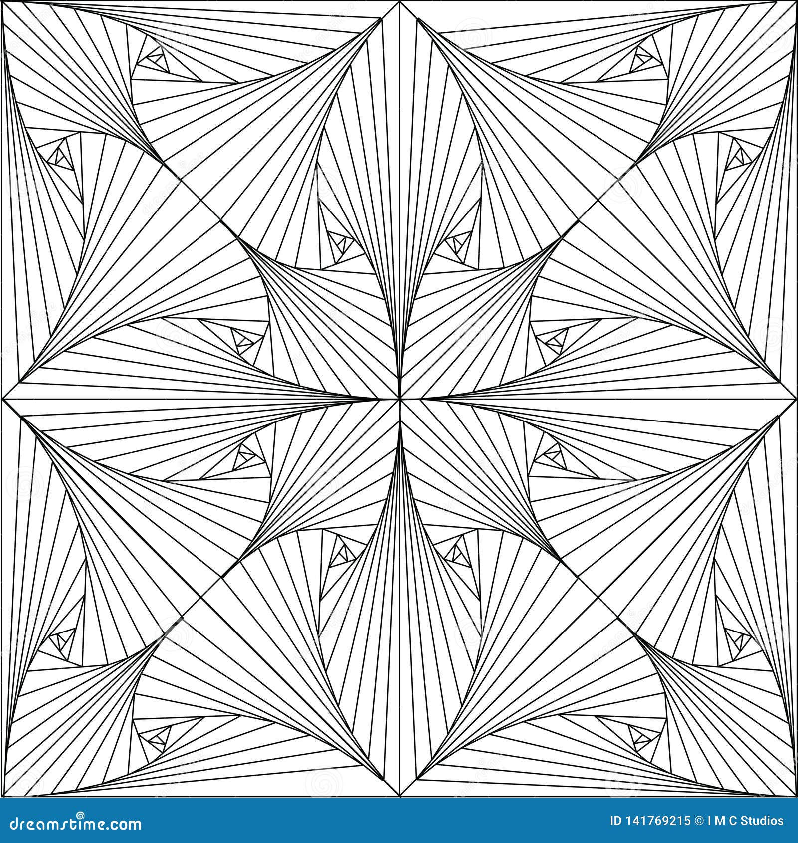 Trippy Abstract Illustration Lines 3d Pattern Stock Vector ...