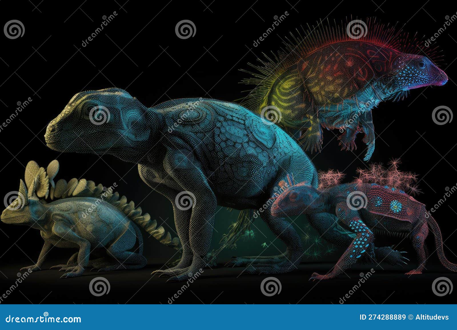 Trippy Animated Sequence Of Trippy Animals And Creatures Performing ...