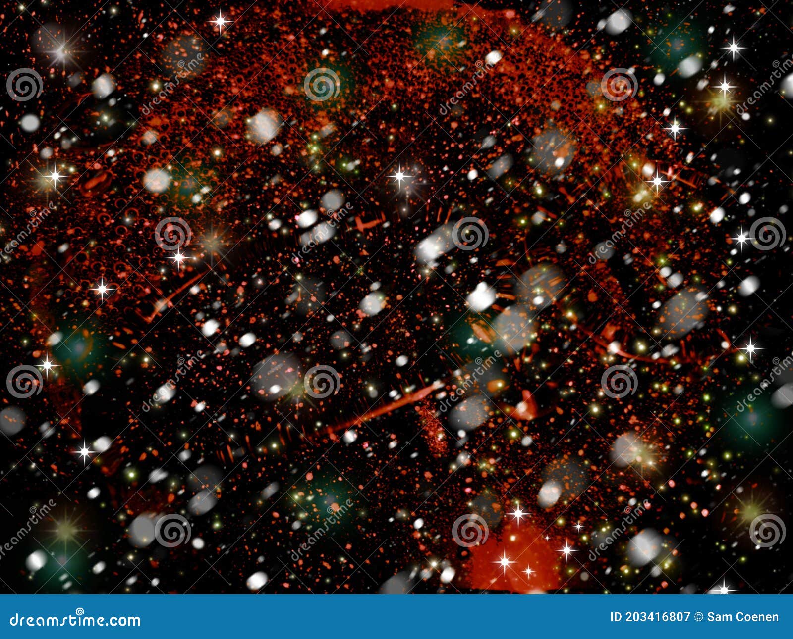 Trippy Art Galaxy Red Abstract Black Dotwork Stock Image - Image of ...