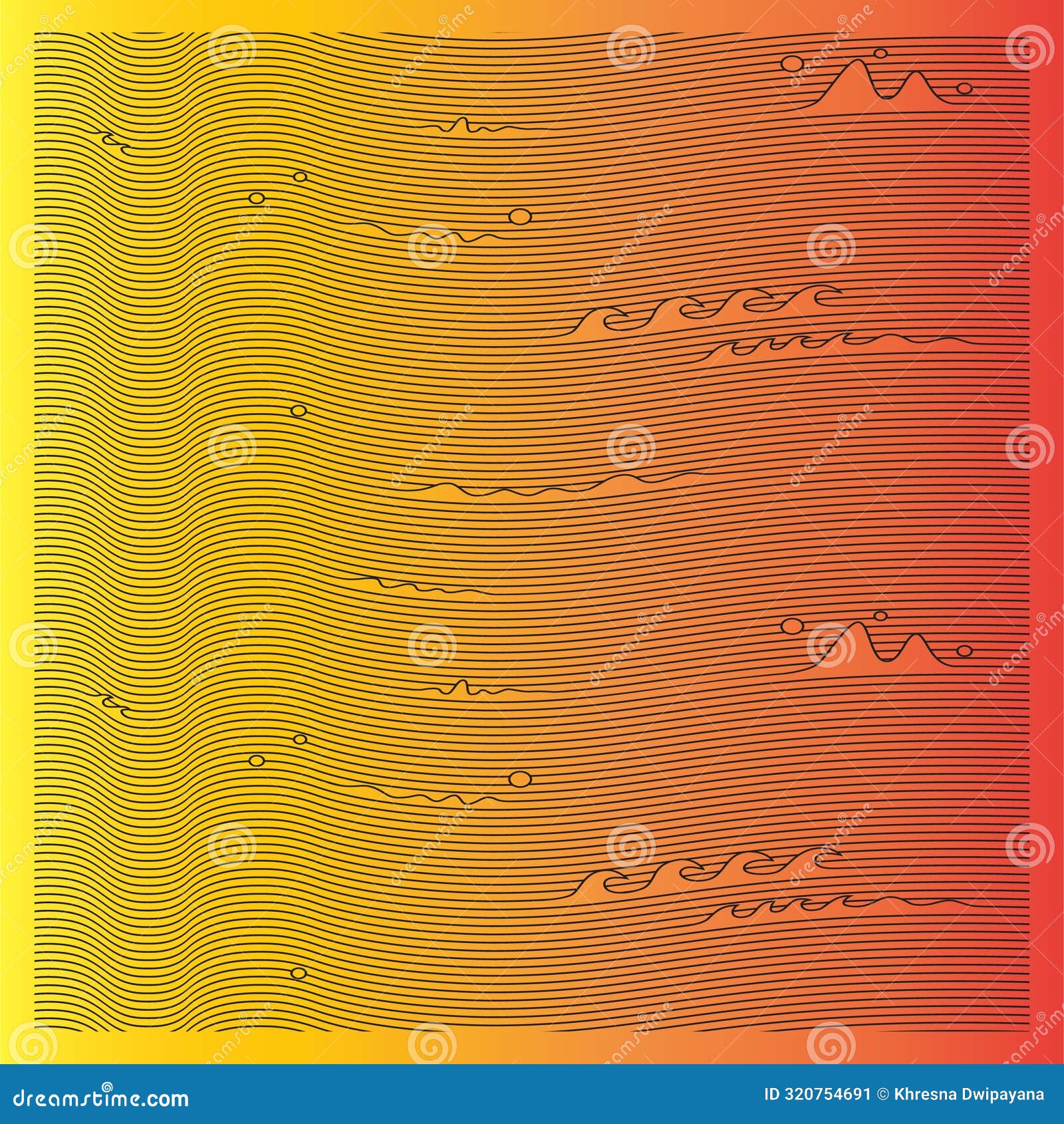 TRIPPY WAVES LINE UP VECTOR Stock Vector - Illustration of circle, text ...