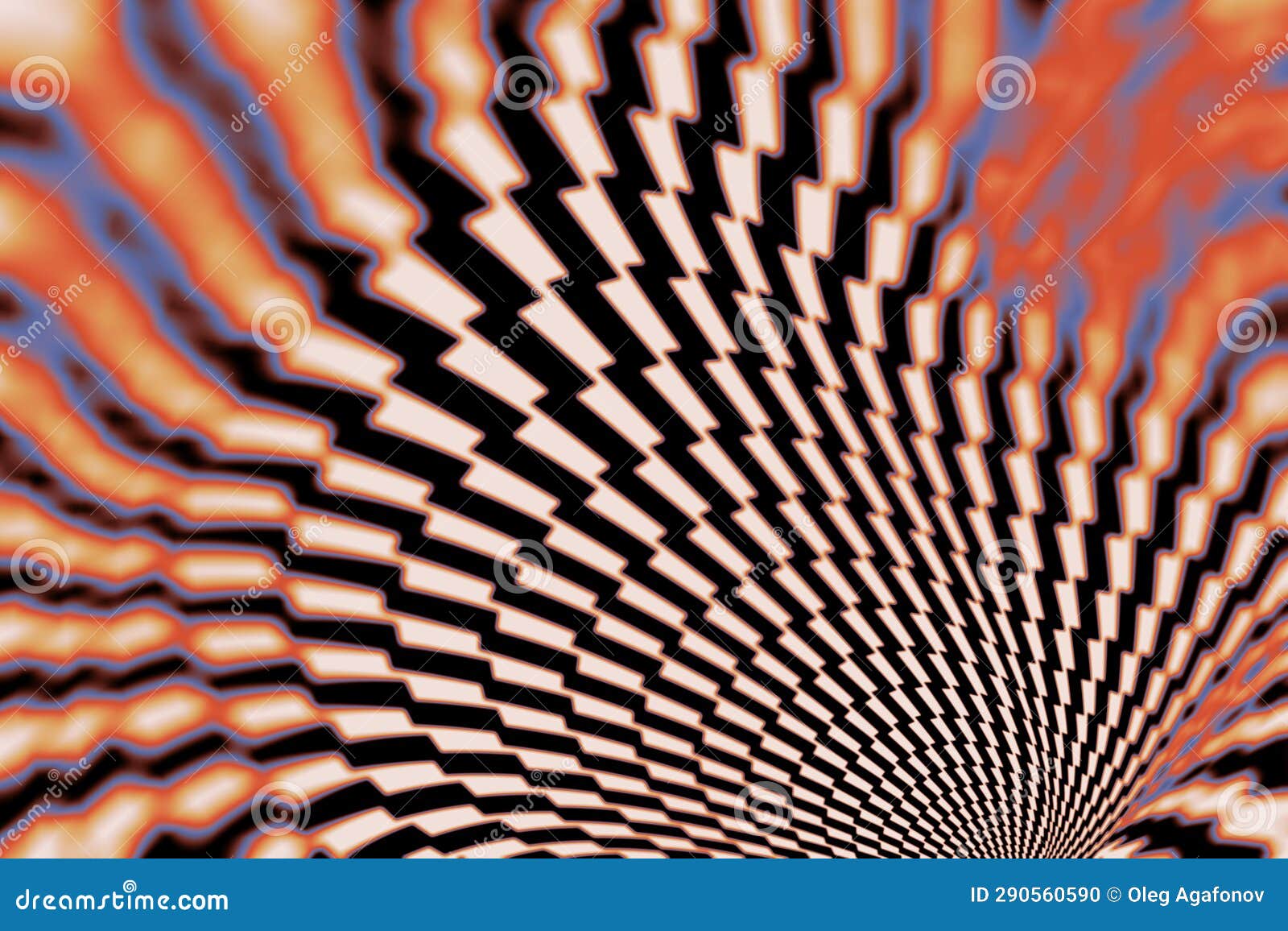Trippy Pattern with Abstract Geometric Decoration. Stock Illustration ...
