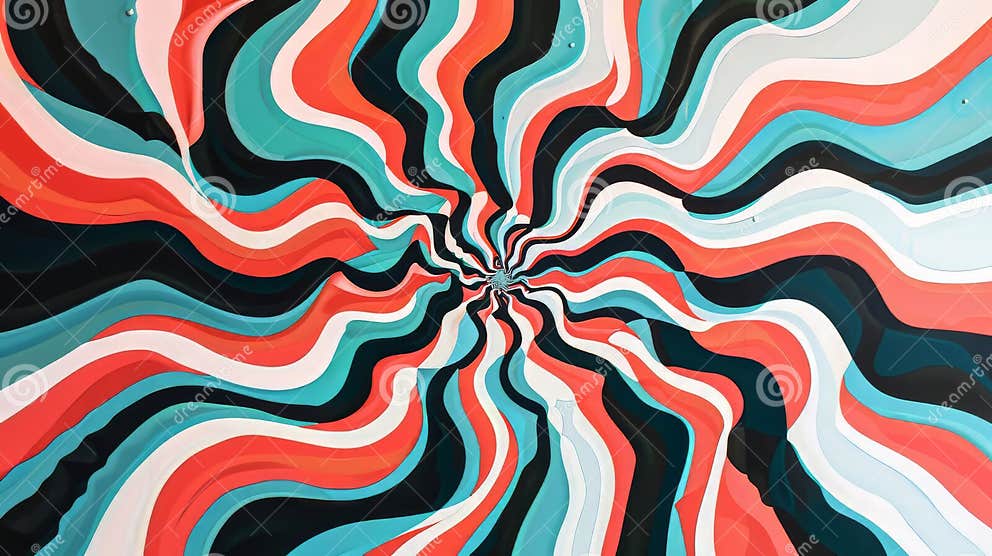 Trippy Patterns Spiraling and Twisting into Infinity Stock Illustration ...