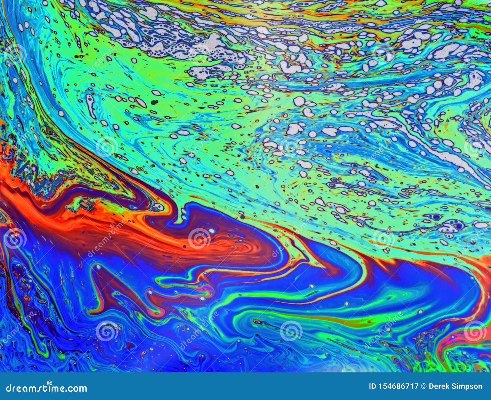 Trippy Psychedelic Abstract in Blue, Red and Green Stock Image - Image ...