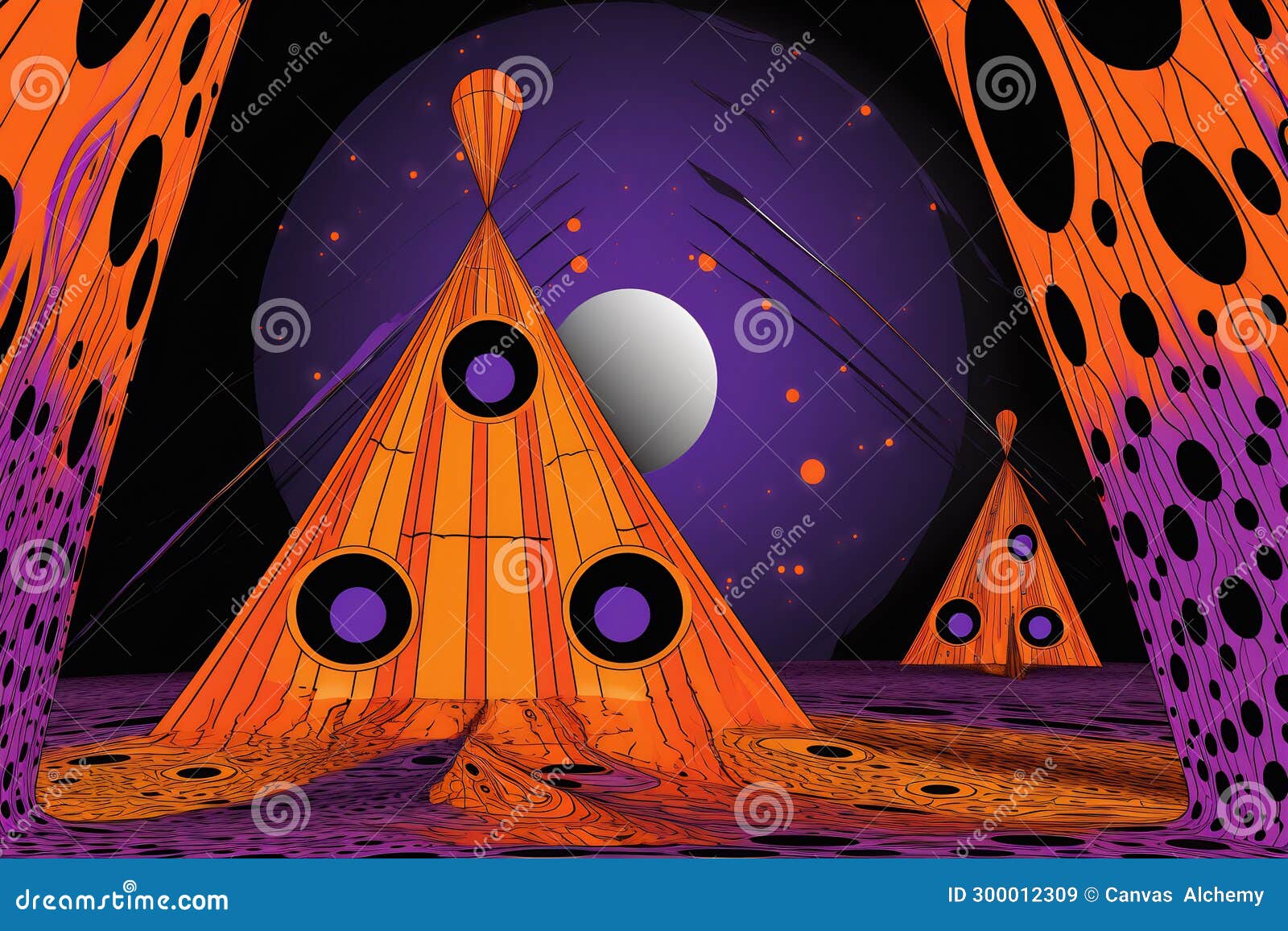 Trippy and Psychedelic Artwork. Surreal Illustration in Vivid ...