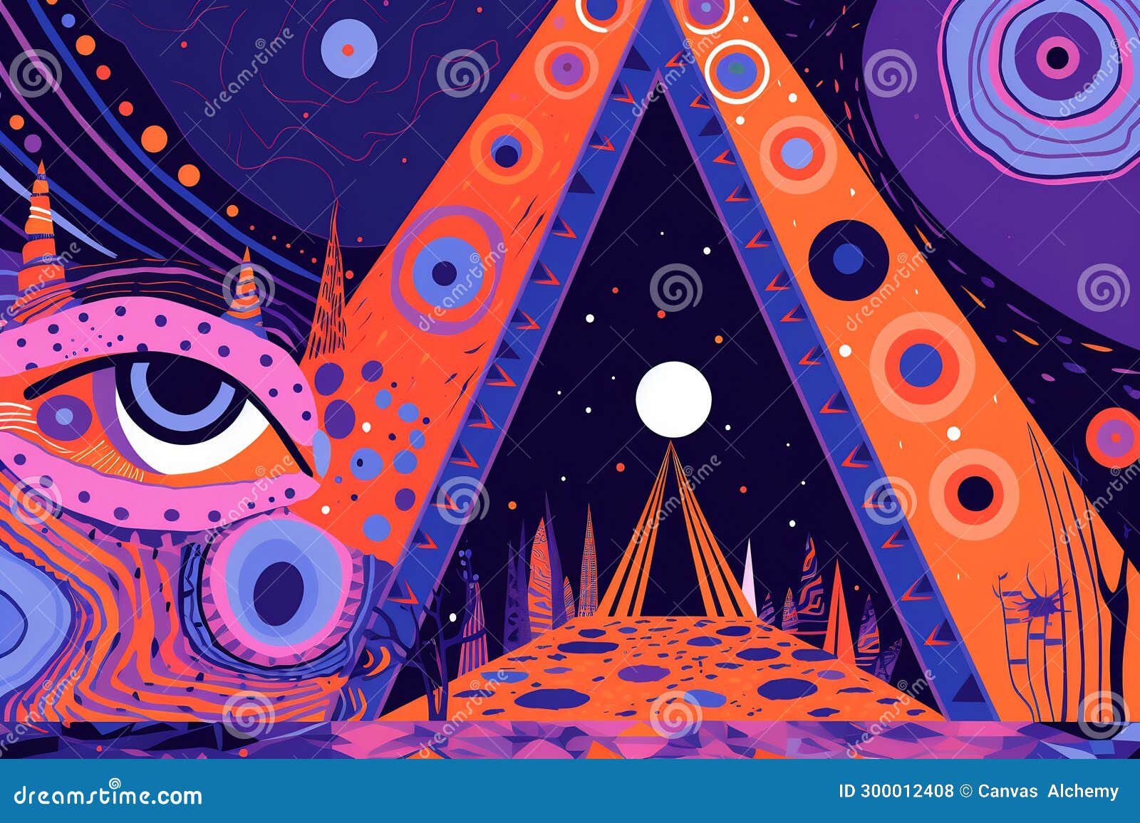 Trippy and Psychedelic Artwork. Surreal Illustration in Vivid ...