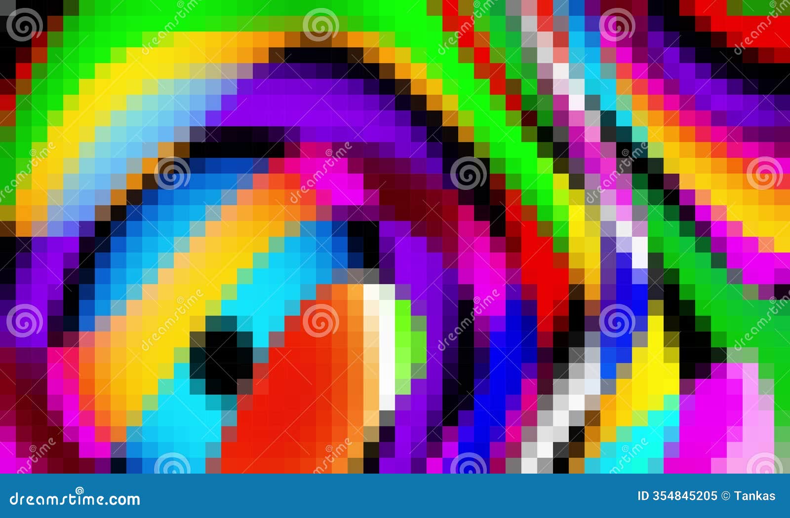 Trippy Psychedelic Colorful Neon Geometric Shapes Abstract Background ...