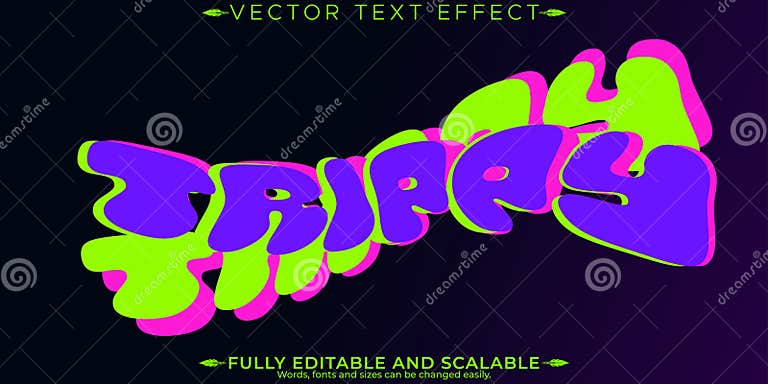 Trippy Psychedelic Text Effect, Editable Mushroom Text Style Stock ...
