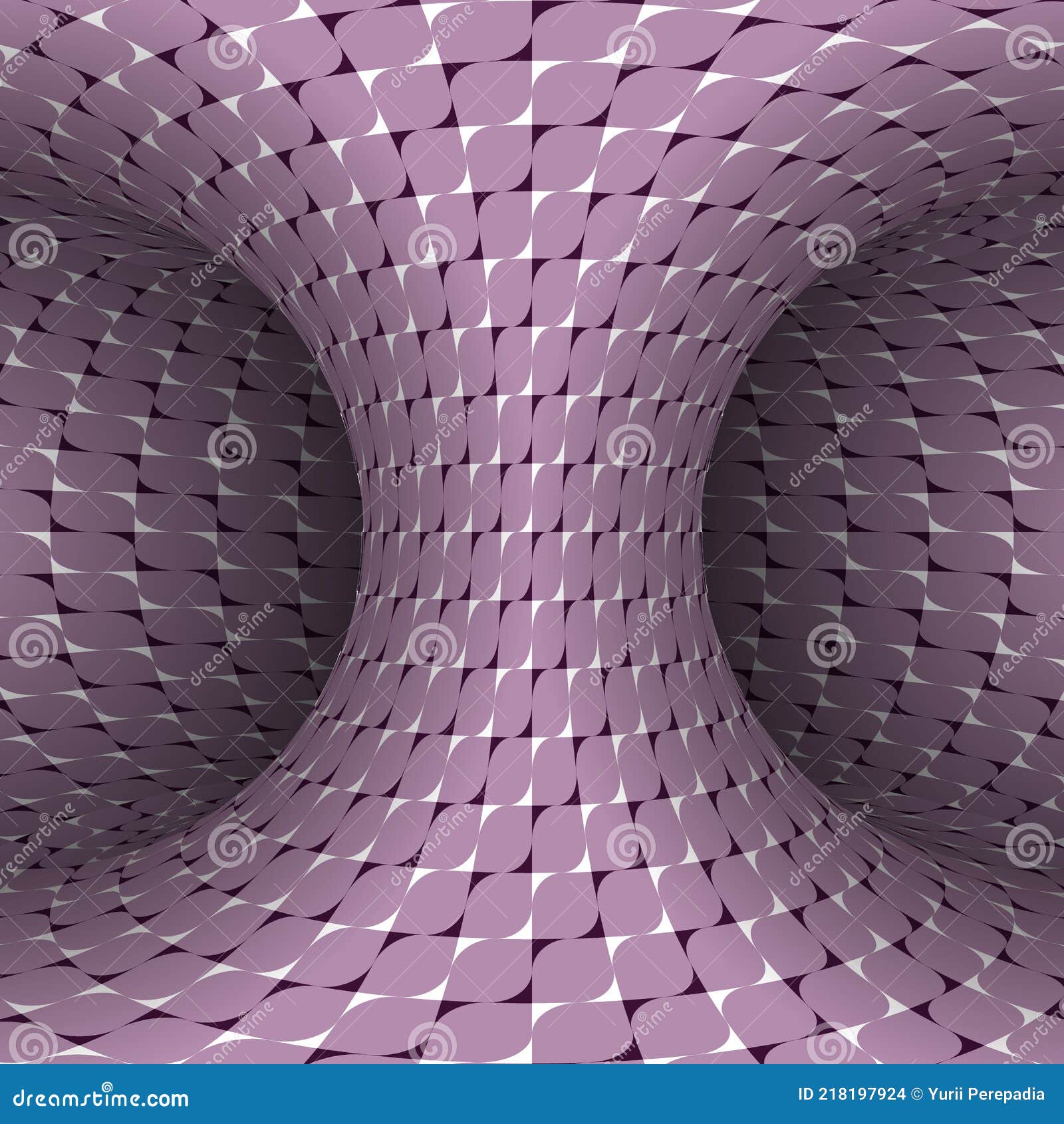 Trippy Purple Torus Inside. Vector Dizzy Moving Optical Illusion ...