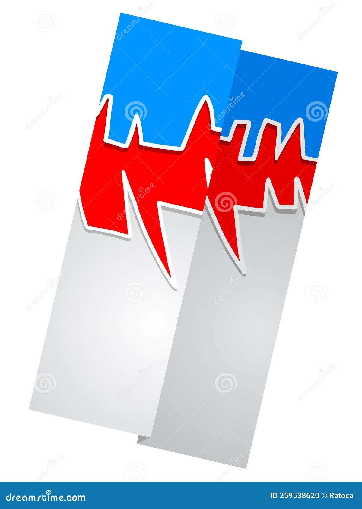 Triptych paper stock vector. Illustration of innovative - 259538620