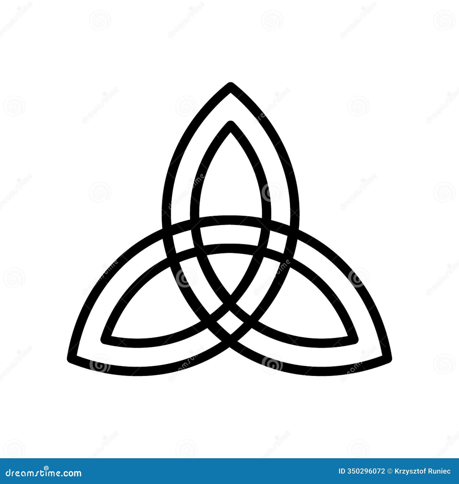Triquetra, Celtic Trinity Knot Stock Illustration - Illustration of ...
