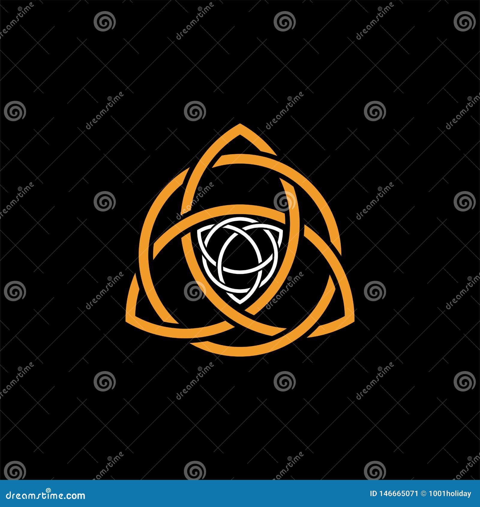 Triquetra In Circle, Trefoil Sacral Vector Symbol | CartoonDealer.com ...