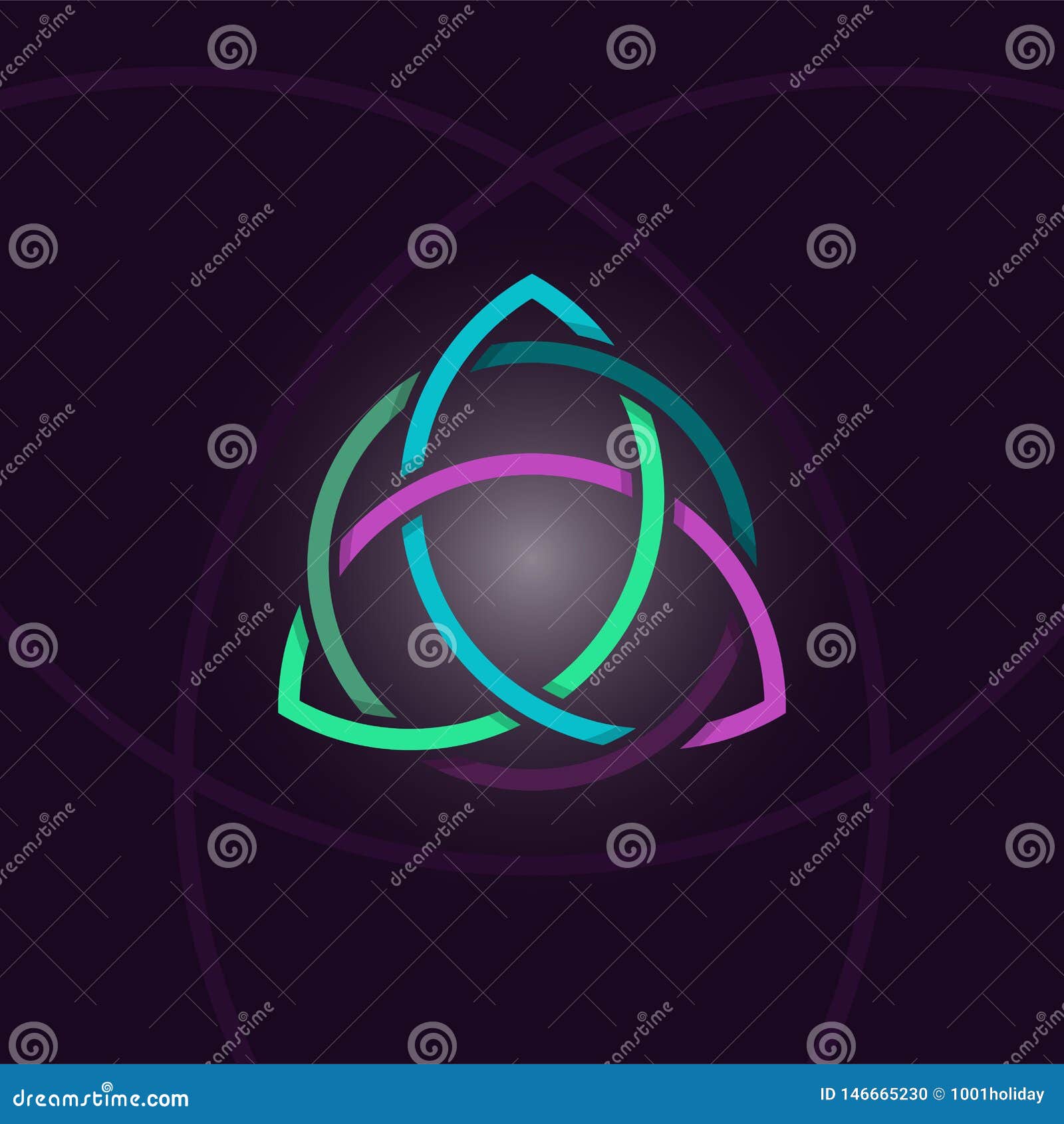 Triquetra In Circle, Trefoil Sacral Vector Symbol | CartoonDealer.com ...