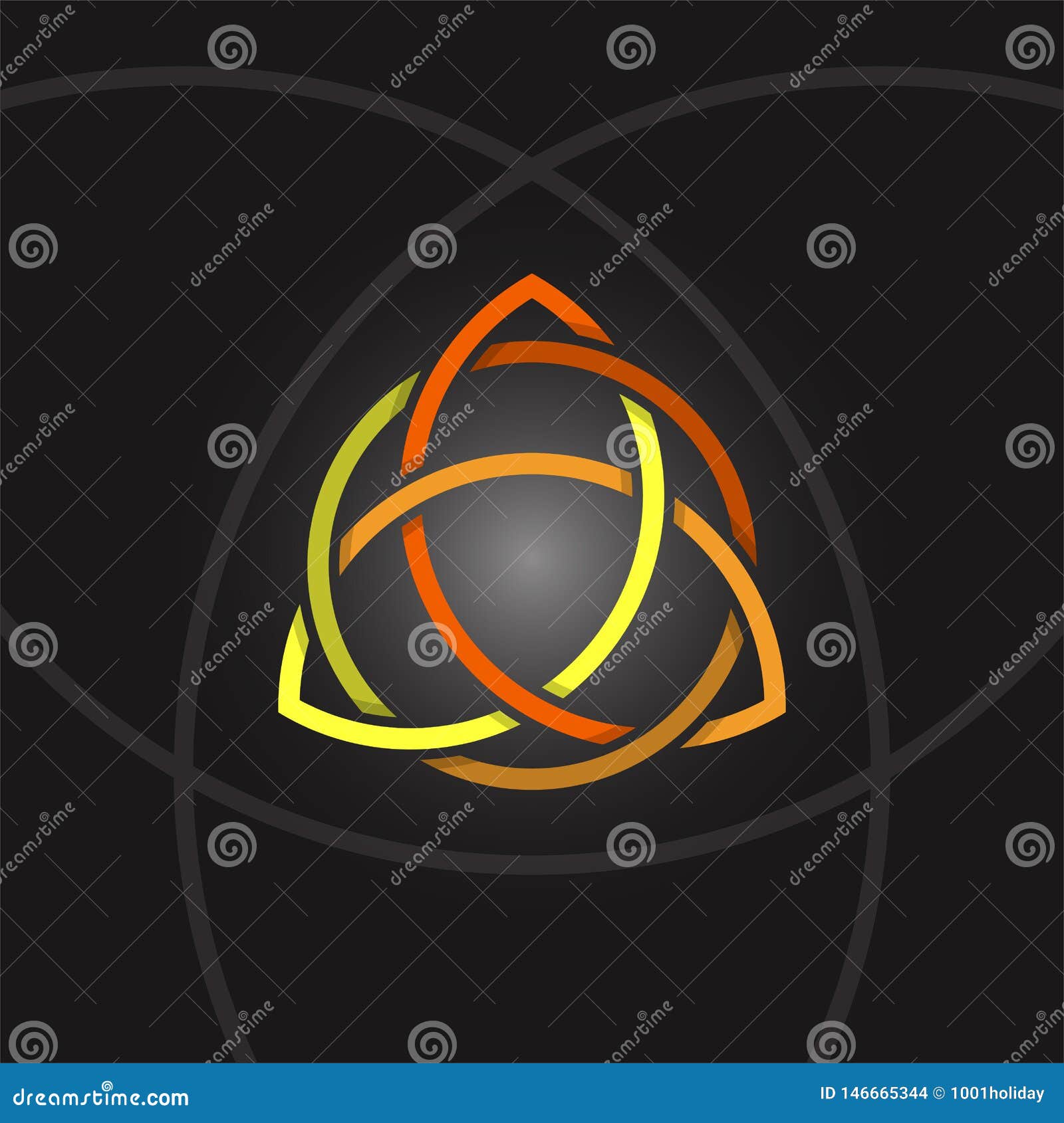 Triquetra In Circle, Trefoil Sacral Vector Symbol | CartoonDealer.com ...
