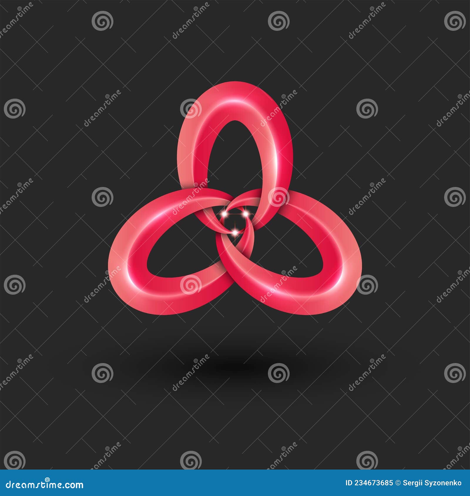 Three Interlaced Circles, A Trinity Emblem, Representing The Union ...