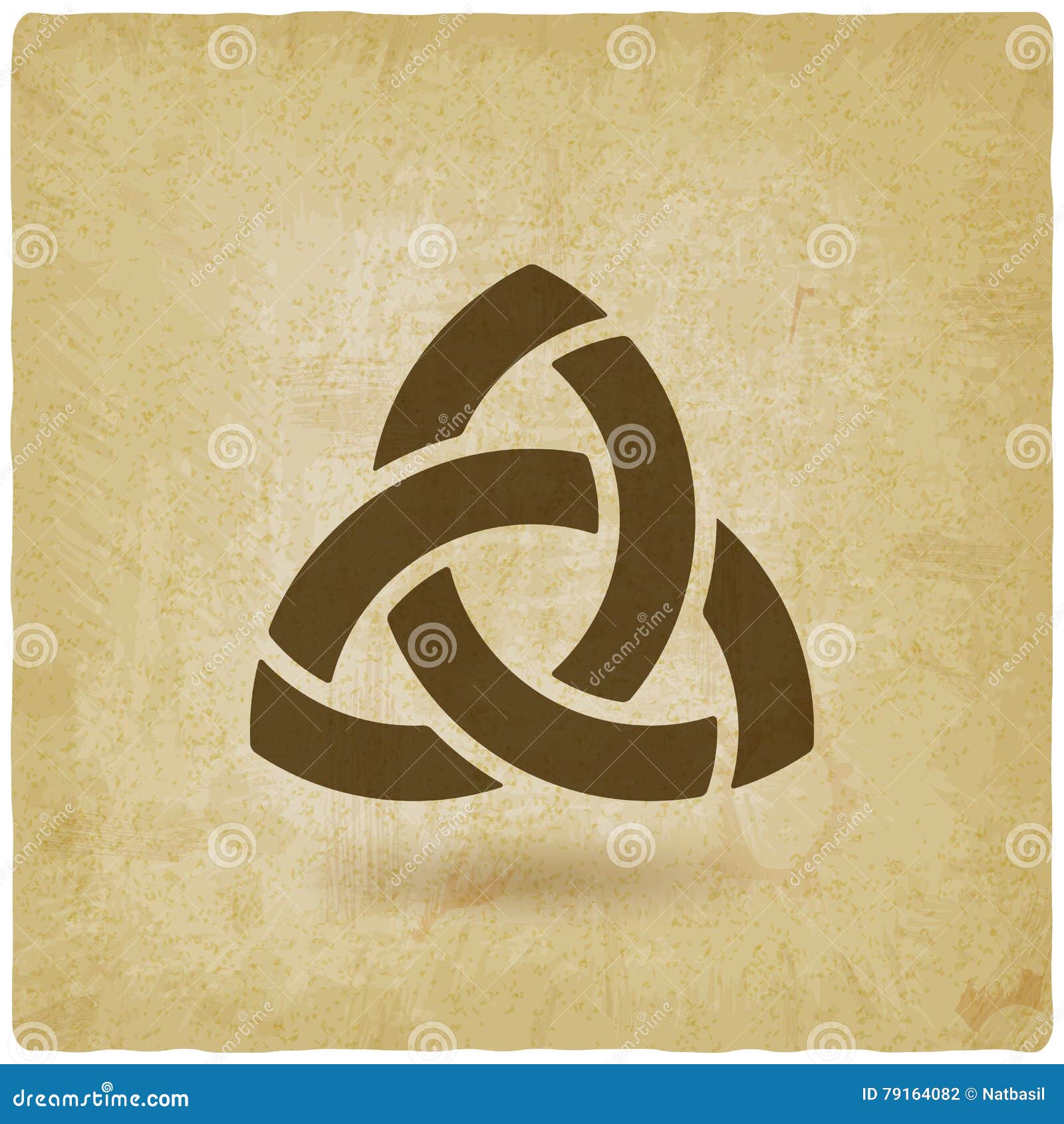 Triquetra Symbol Isolated On White Background. Trinity Or Trefoil Knot ...