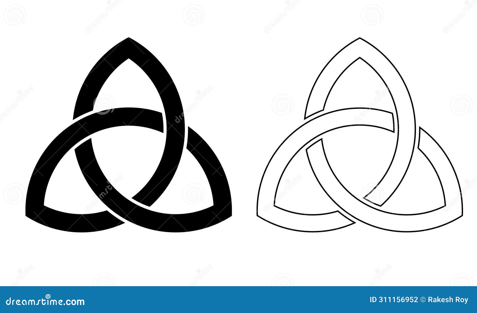 Triquetra Symbol Set of Celtic Trinity Knot. Triquetra Celtic Knot ...