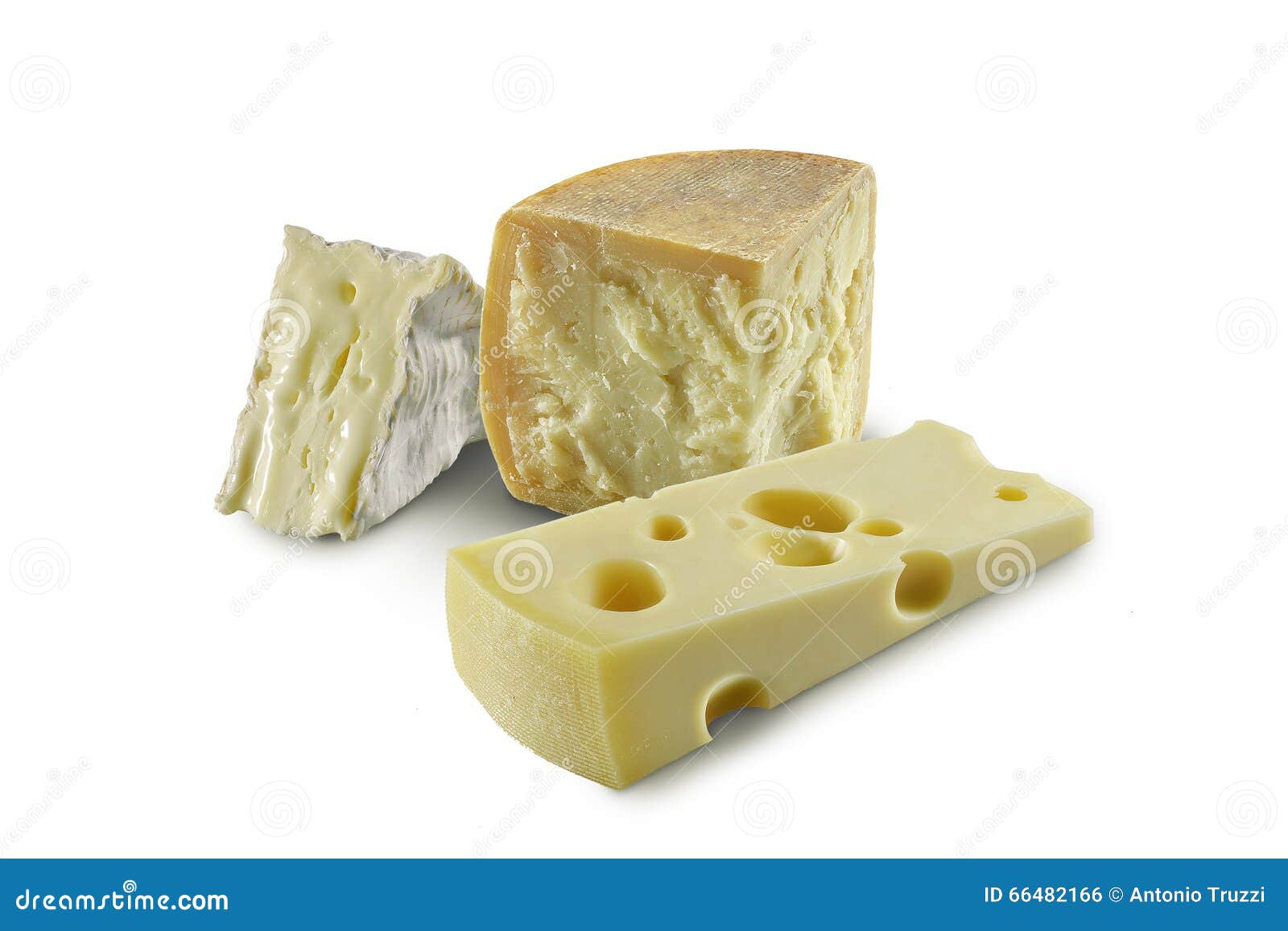 Tris of Cheeses stock photo. Image of pecorino, assorted - 66482166