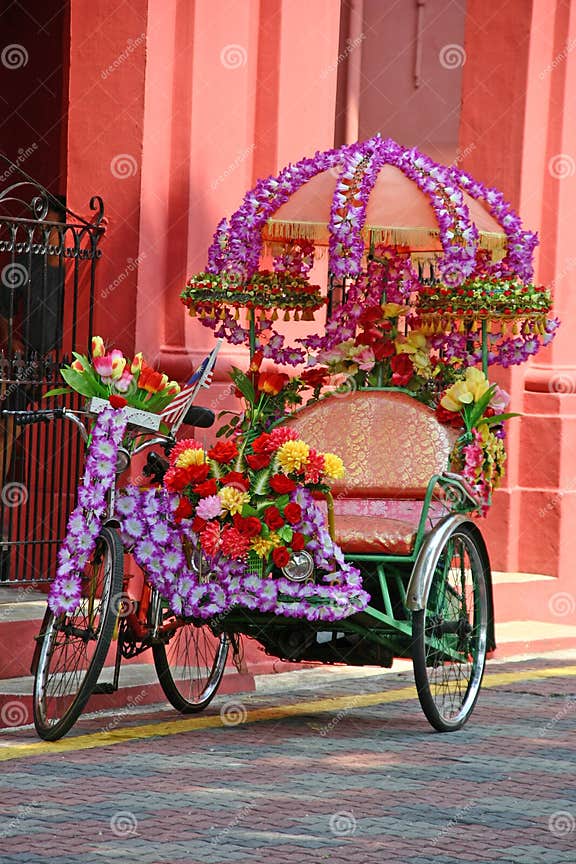 Trishaw stock photo. Image of decoration, malaysia, tourist - 595744